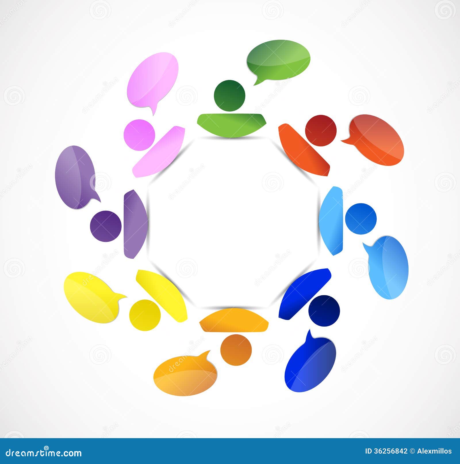Colorful People Message Communication Stock Illustration - Illustration ...