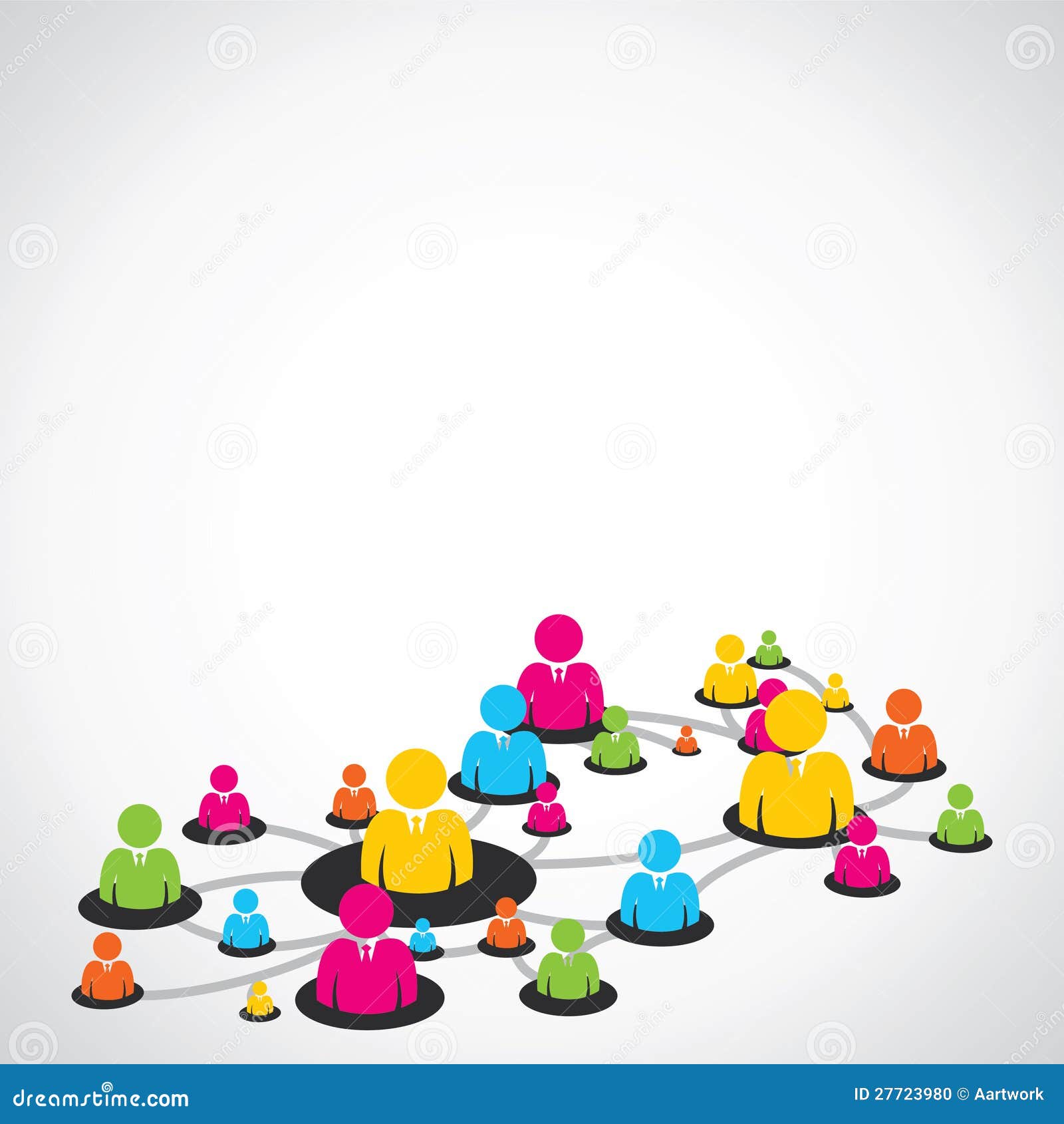 Colorful people network stock vector. Illustration of large - 27723980