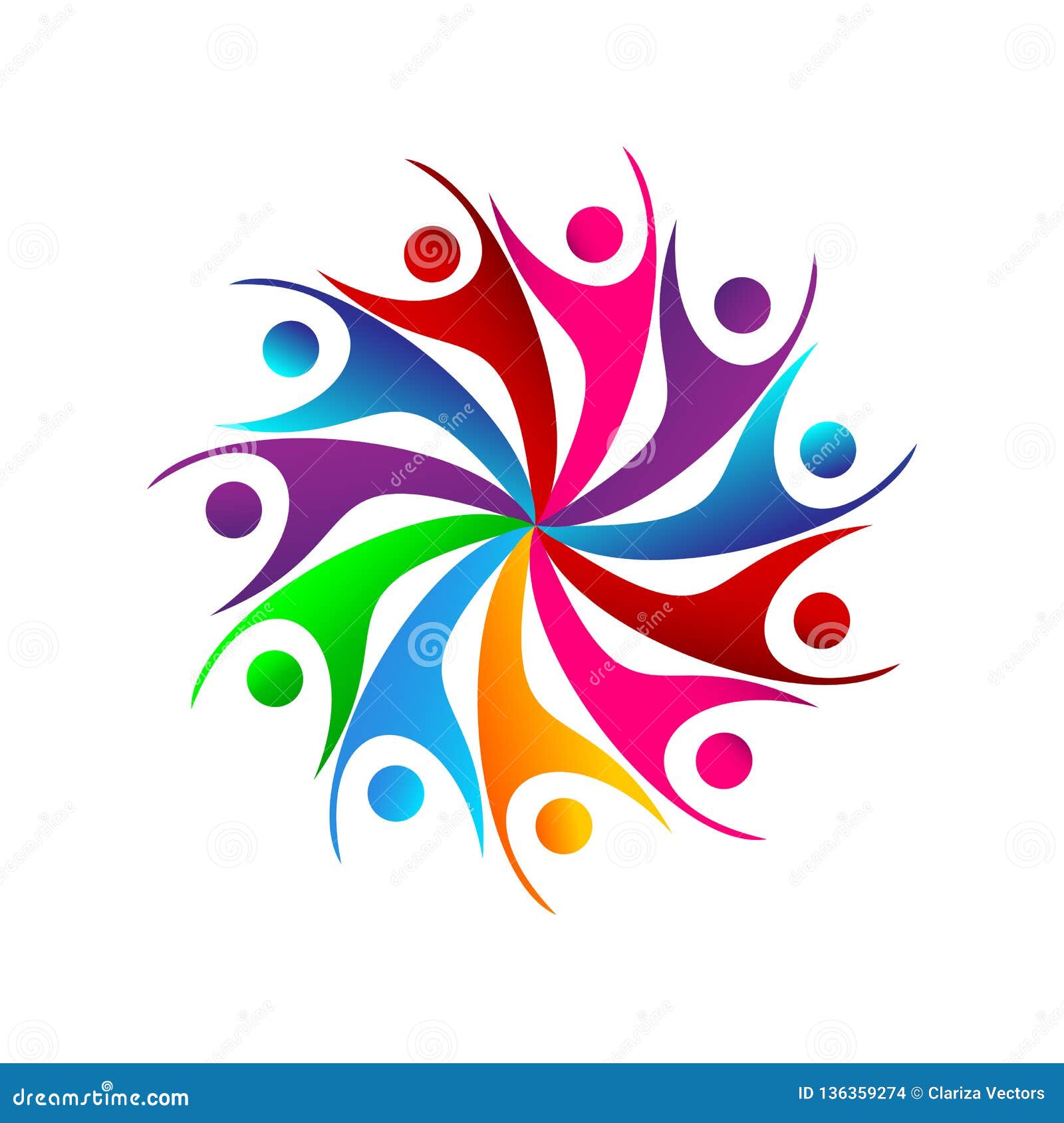 People Team Work Together Union Colorful People Work Together Stock ...