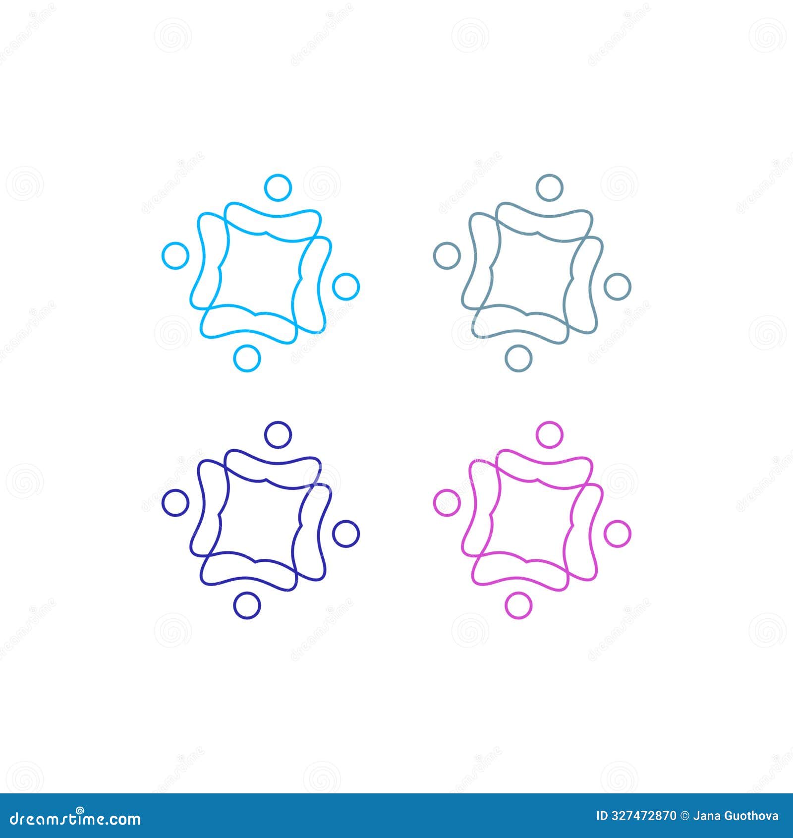 COLORFUL PEOPLE TOGETHER TEAM TEAMWORK SIGN SYMBOL Stock Vector ...