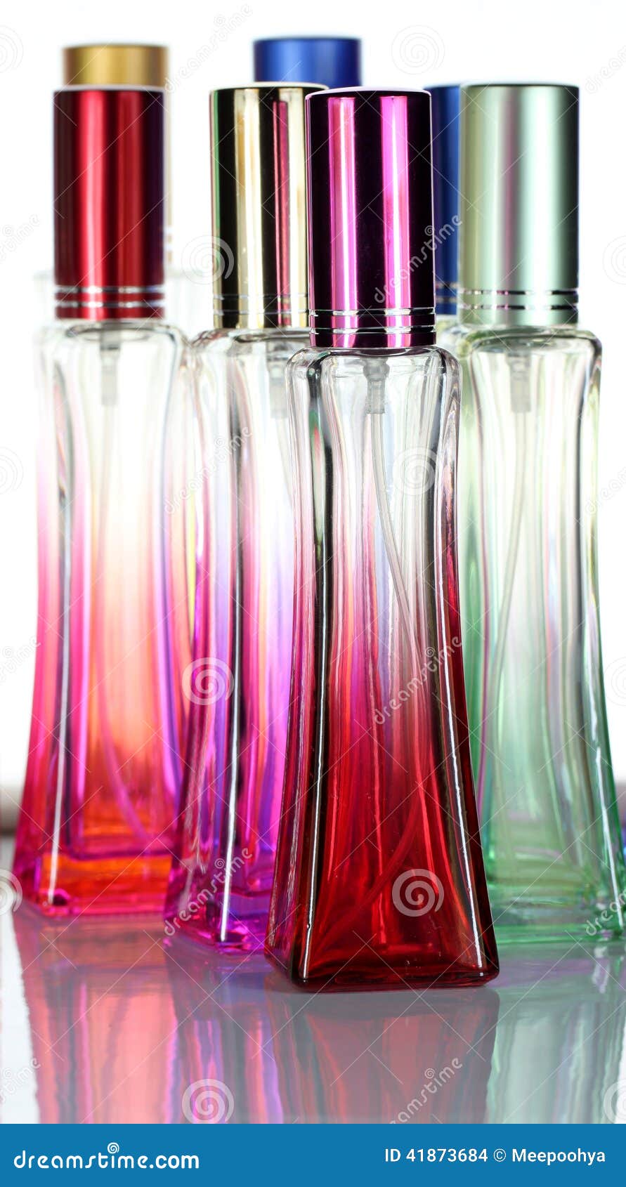 Colorful of Perfume Bottles. Stock Photo - Image of bottles, background ...