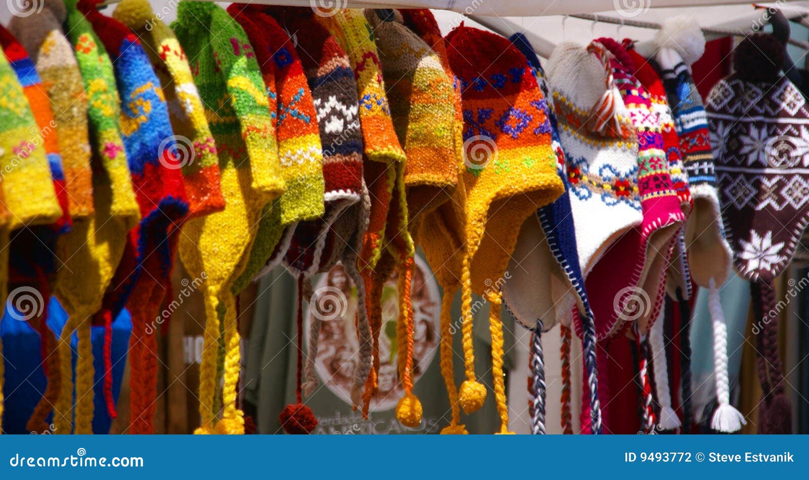 Peruvian Hats On Taquile Island, Peru Stock Photo | CartoonDealer.com ...