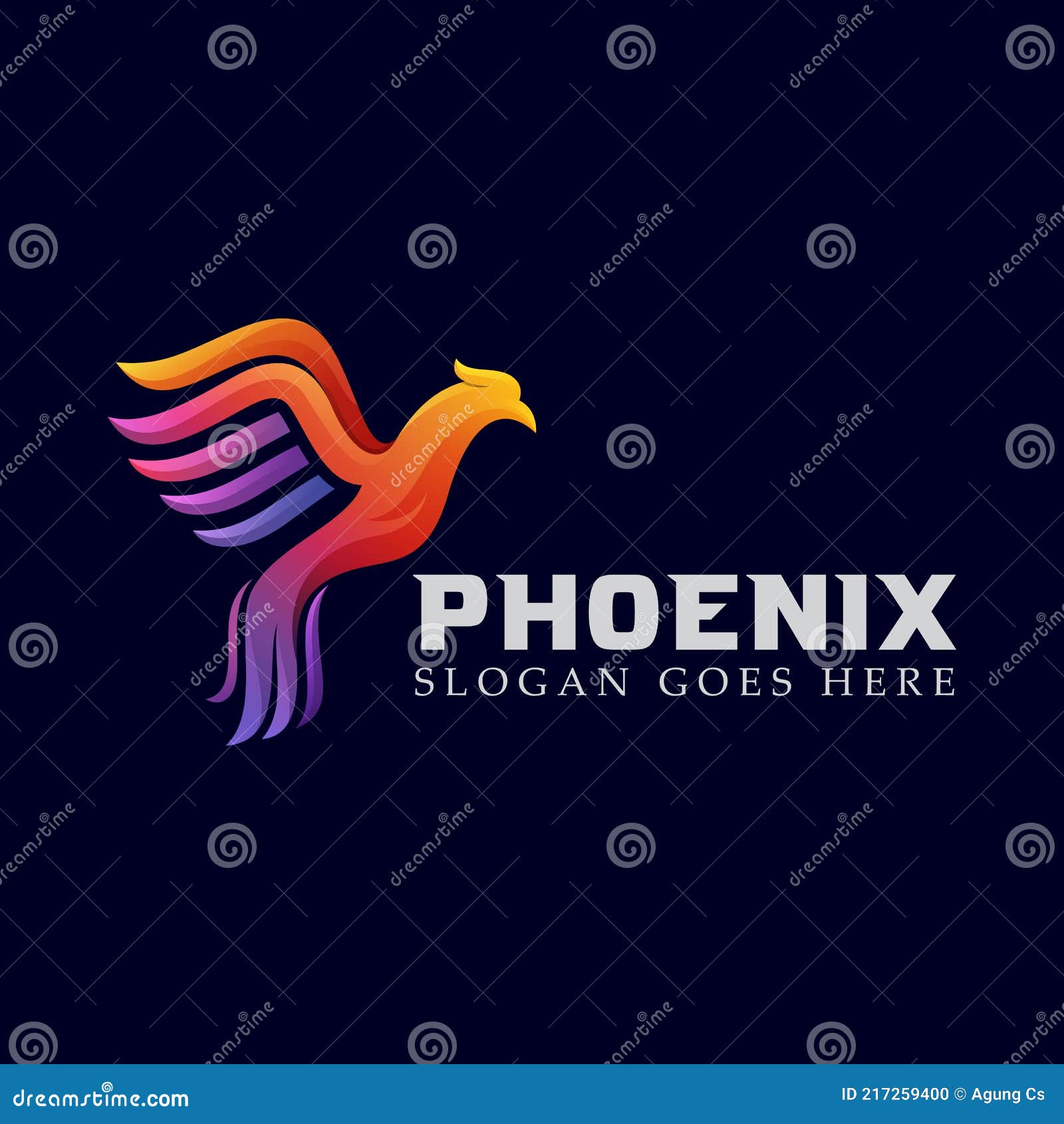 Colorful Phoenix Logo Design Vector Template Stock Vector ...