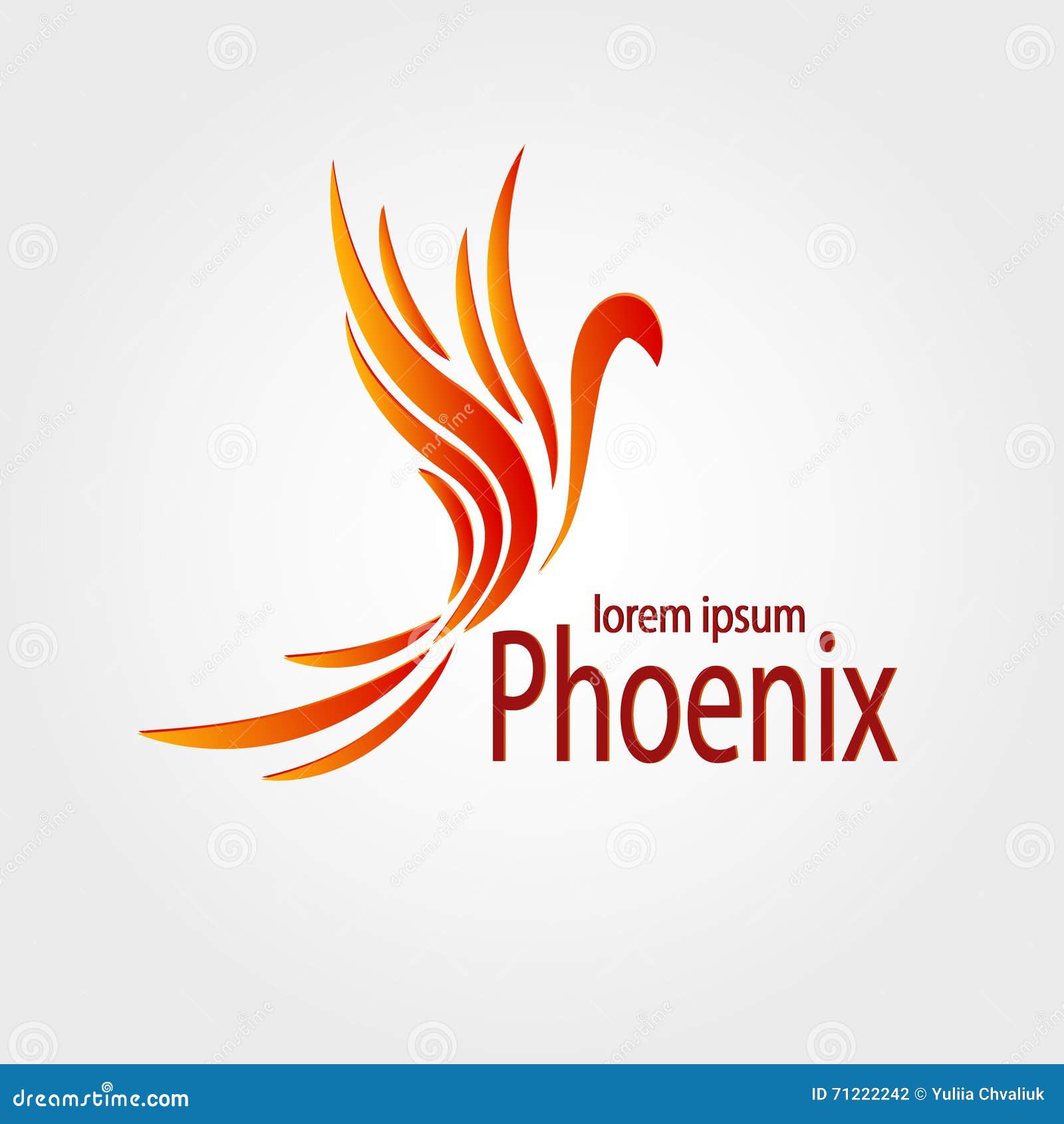Colorful Phoenix Logotype Stock Vector Stock Vector - Illustration of ...