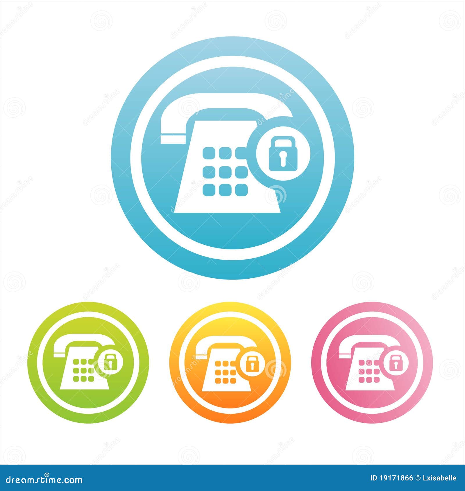 Colorful phone signs stock vector. Illustration of design - 19171866