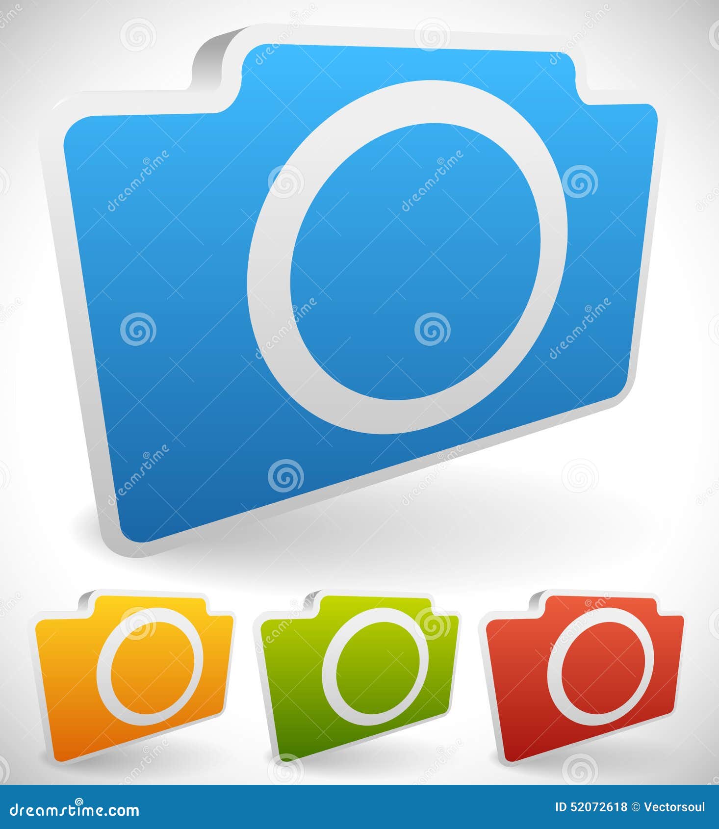 Colorful Photo Camera Icons Stock Illustration - Illustration of ...