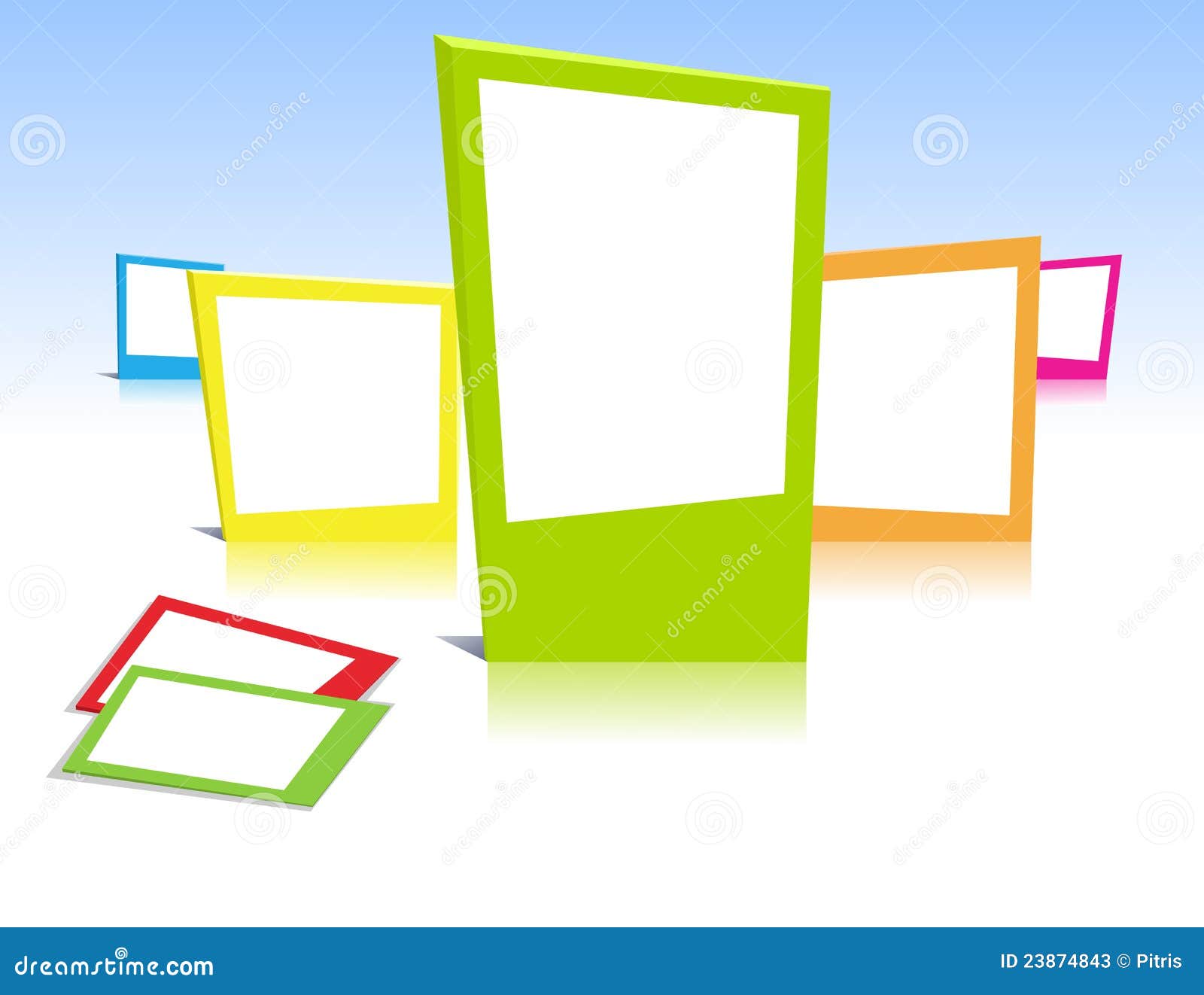 Colorful photo frames stock vector. Illustration of show - 23874843