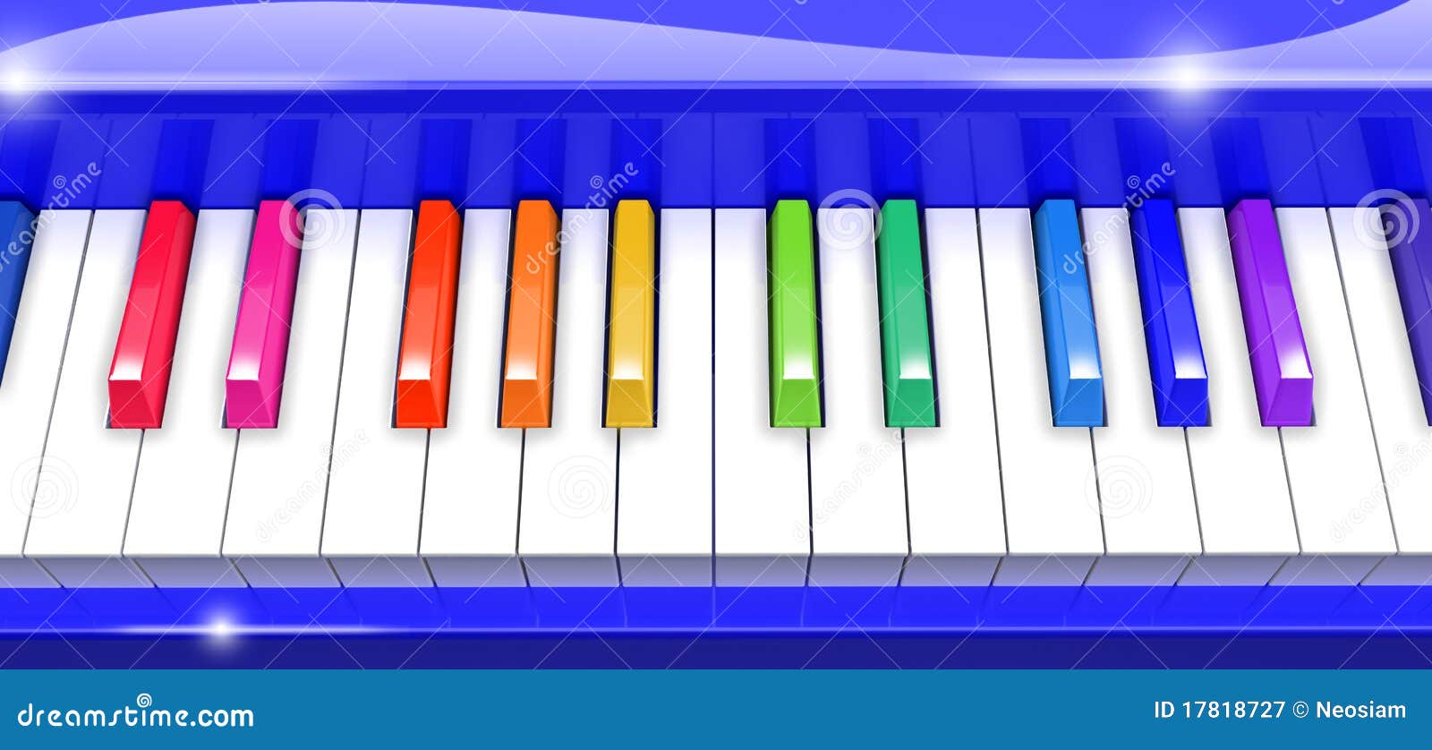 Colorful Piano stock illustration. Illustration of audio - 17818727