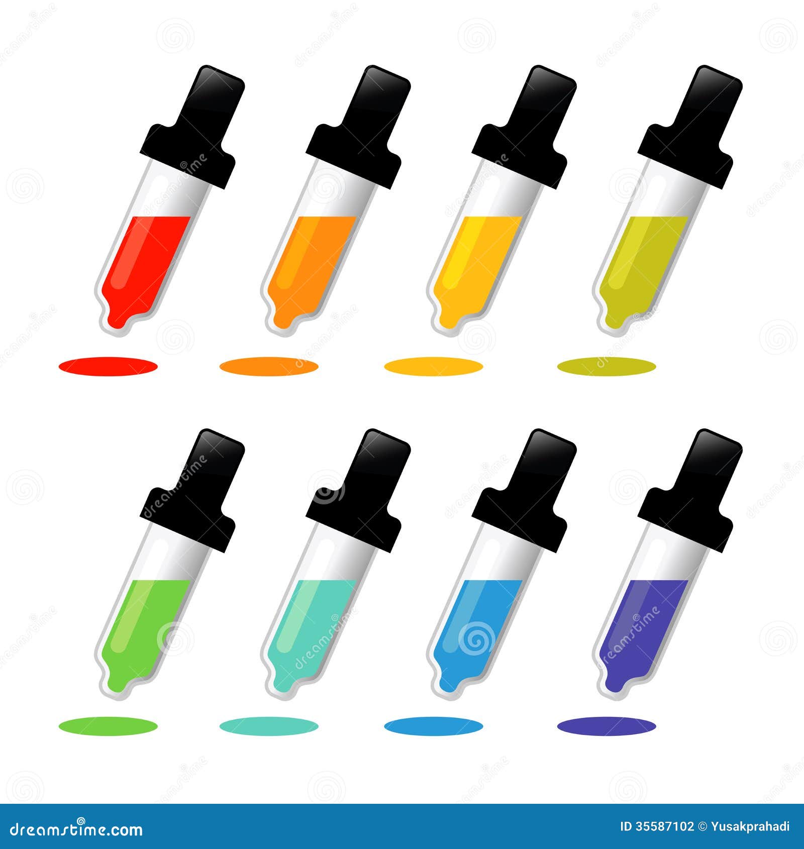 Colorful picker pipette stock vector. Illustration of spectrum - 35587102