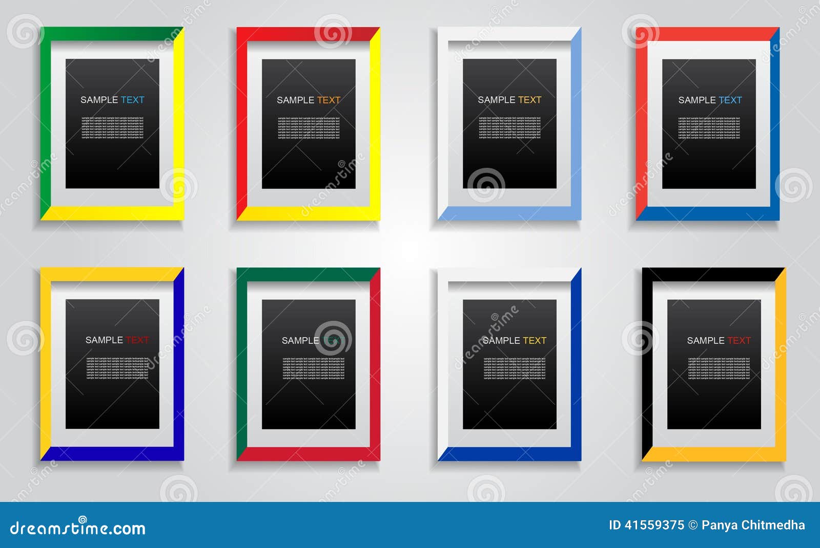 Colorful picture frame stock illustration. Illustration of frame - 41559375