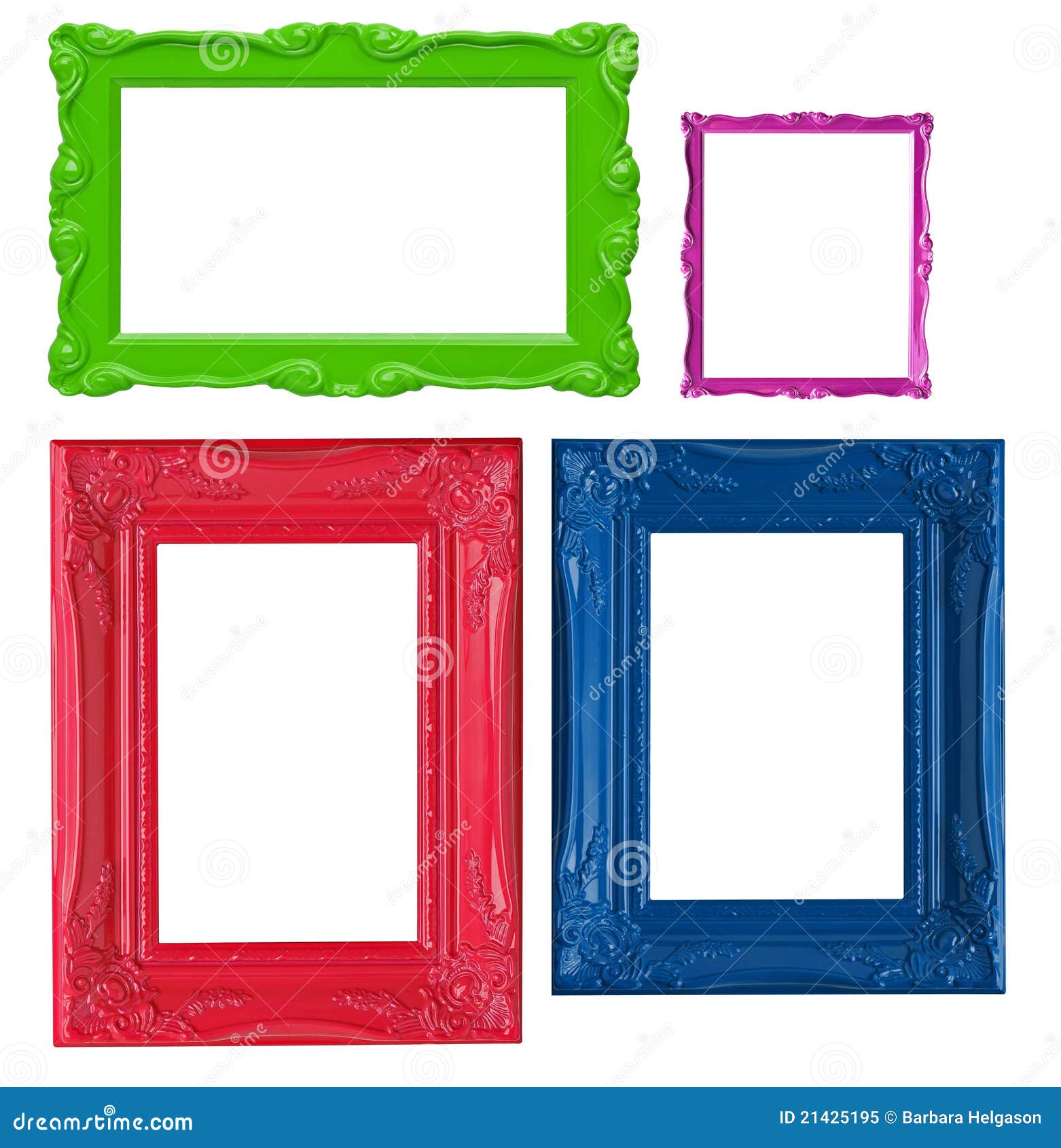 Colorful picture frames stock image. Image of blank, border - 21425195