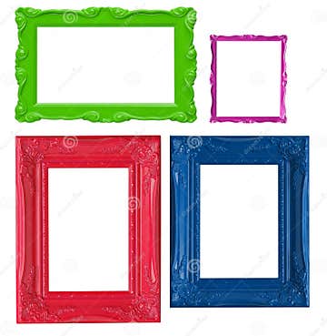 Colorful picture frames stock image. Image of blank, border - 21425195