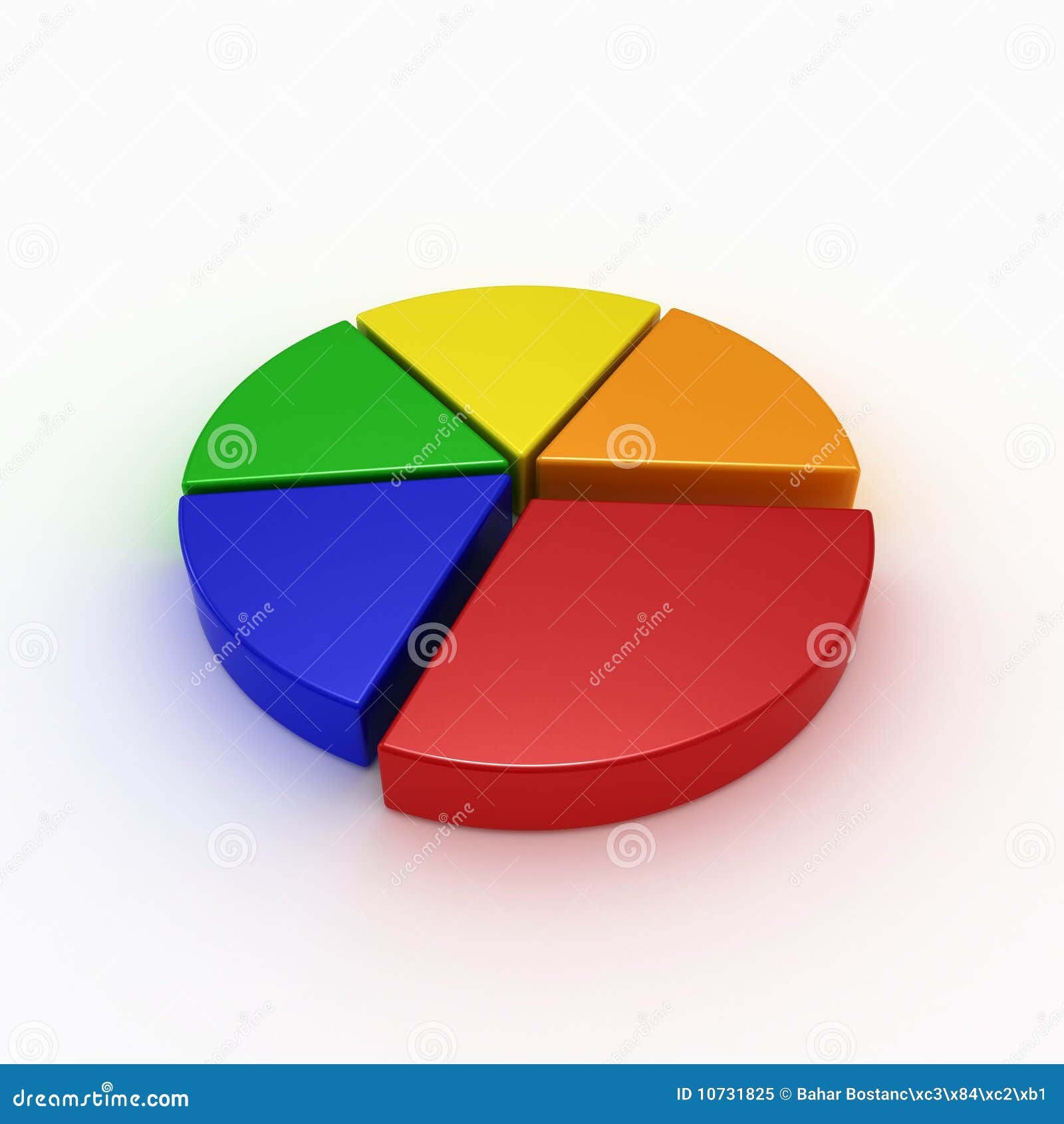 Colorful pie chart stock illustration. Illustration of calculate - 10731825