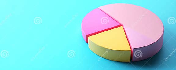 Colorful Pie Chart on Blue Background, Data Visualization Concept Stock ...