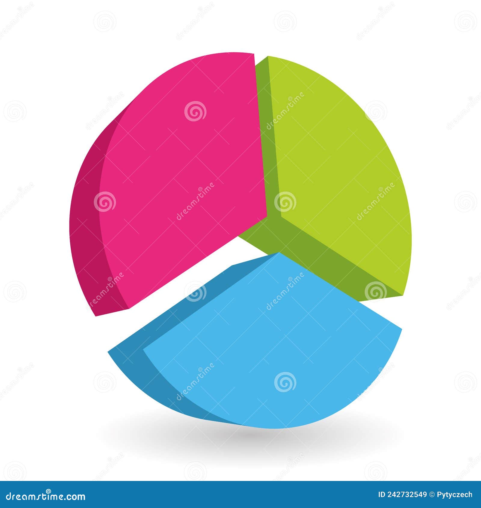 Colorful Pie Chart Design Element Stock Vector - Illustration of choice ...