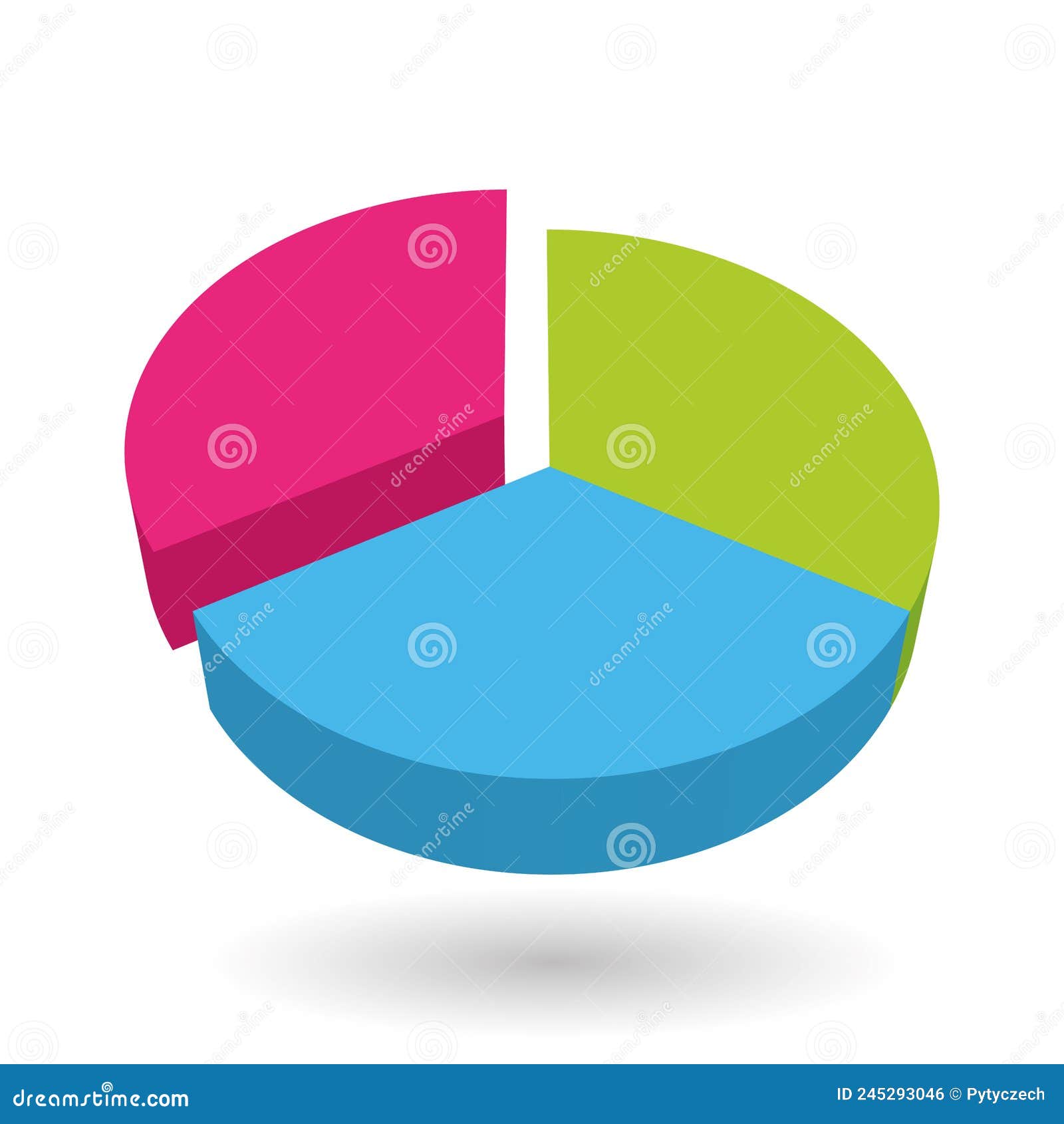 Colorful Pie Chart Design Element Stock Vector - Illustration of growth ...