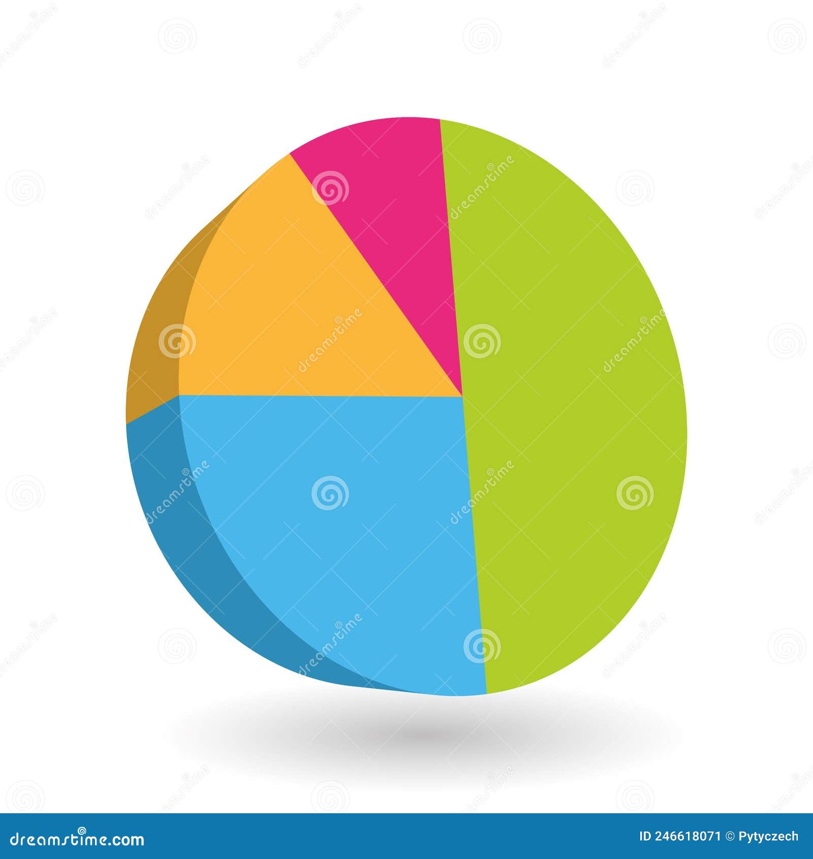 Colorful Pie Chart Design Element Stock Vector - Illustration of choice ...