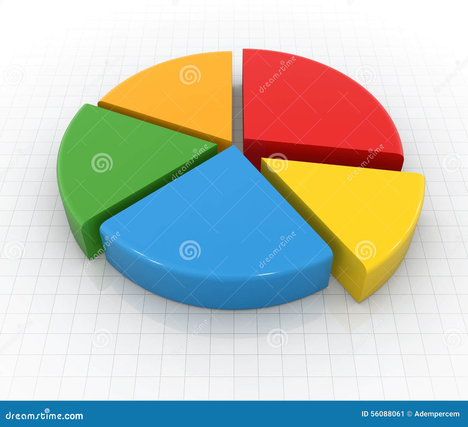 Colorful pie chart stock illustration. Illustration of progress - 56088061