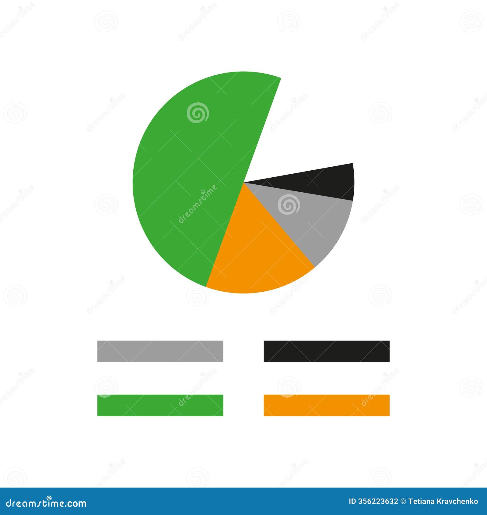 Colorful Pie Chart. Segment Division Design. Data Representation ...