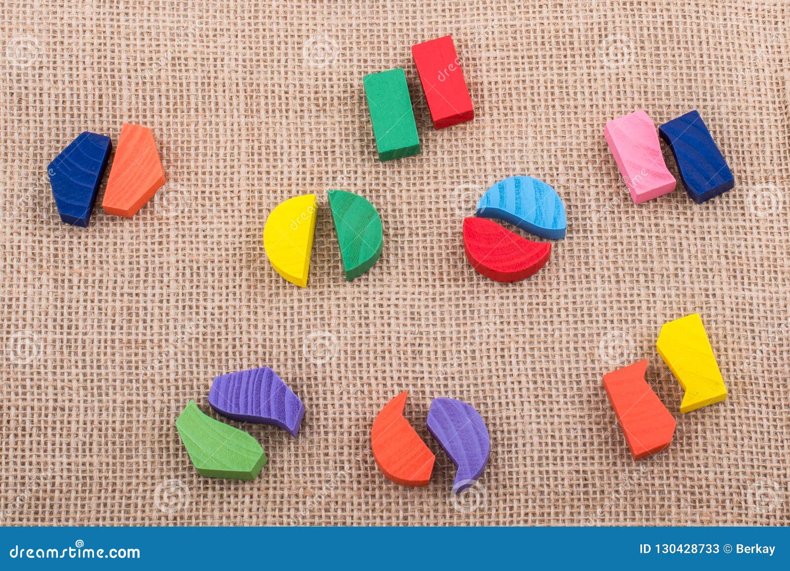 Colorful Pieces of a Logic Puzzle Stock Image - Image of education ...