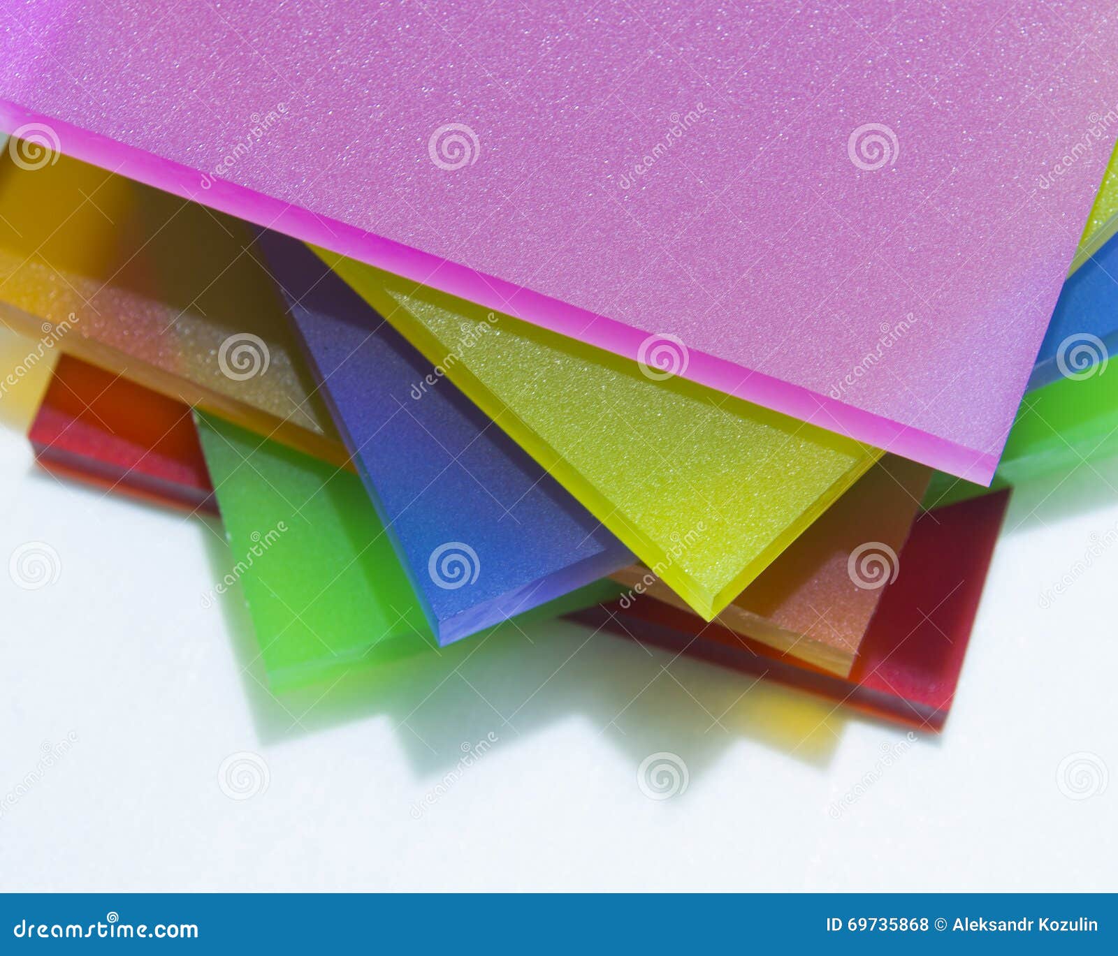 Colorful Pieces of Plexiglass. Stock Photo - Image of pink, colorful ...