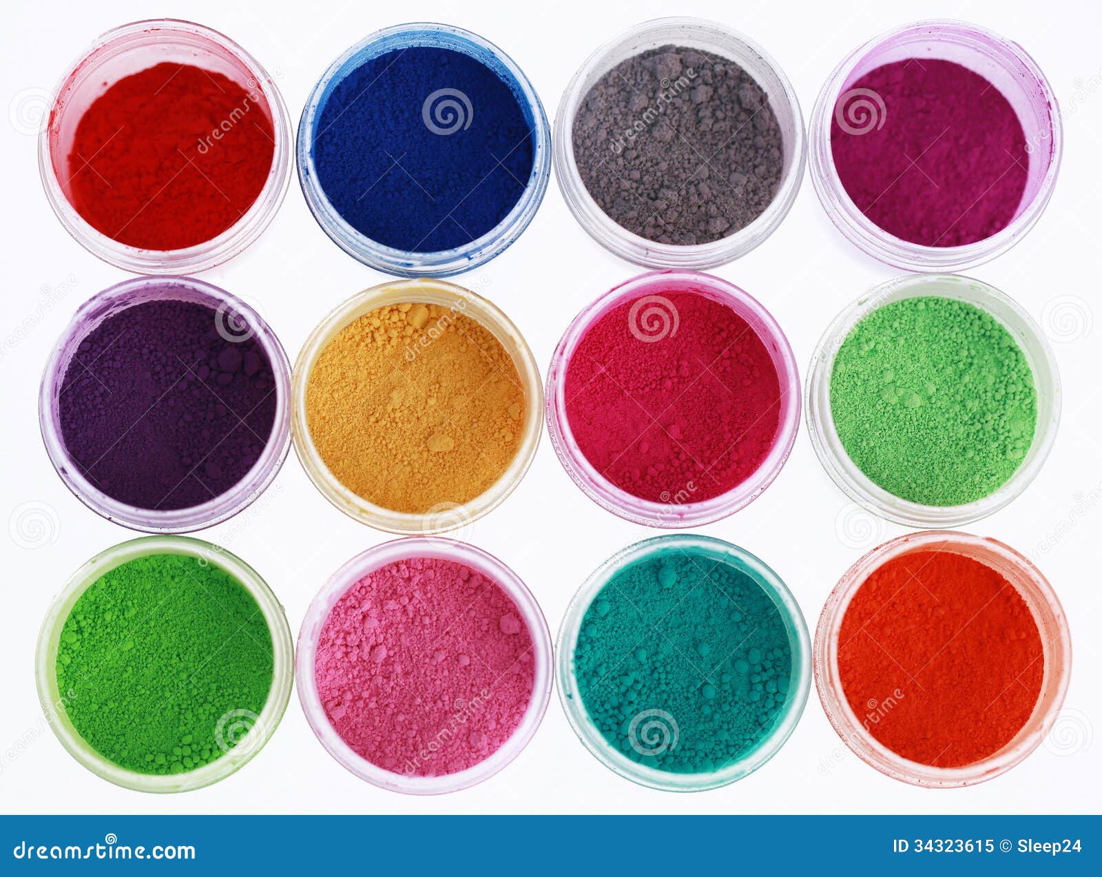Colorful pigments powders stock image. Image of grey - 34323615
