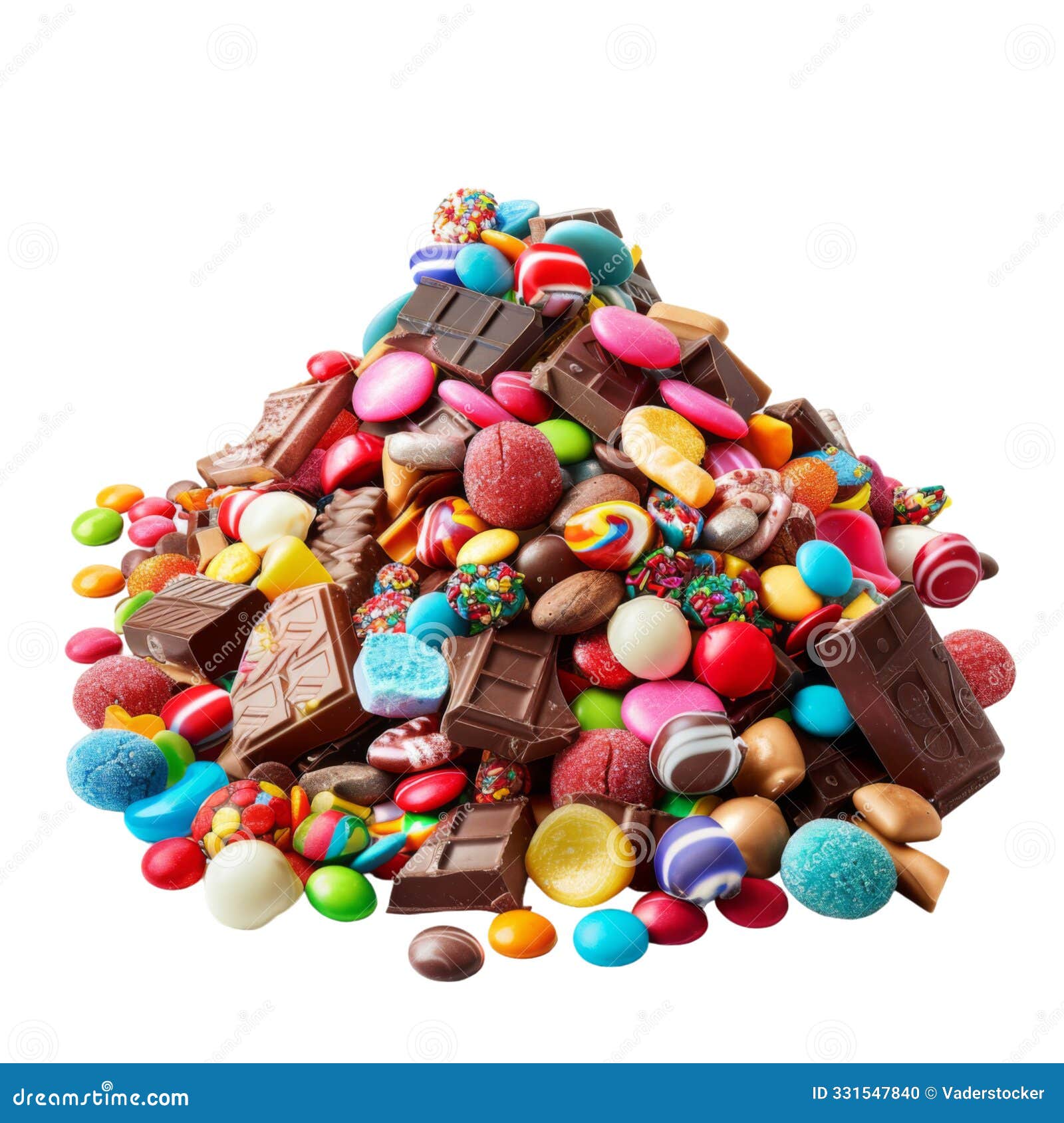 A Colorful Pile of Chocolate and Candy Stock Photo - Illustration of ...