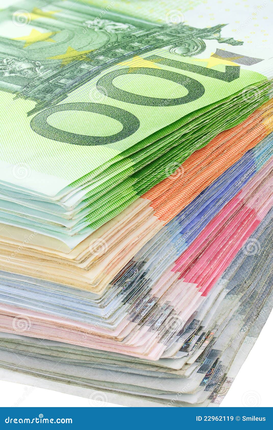 Colorful Pile of Euro Banknotes Stock Image - Image of gain, holdings ...