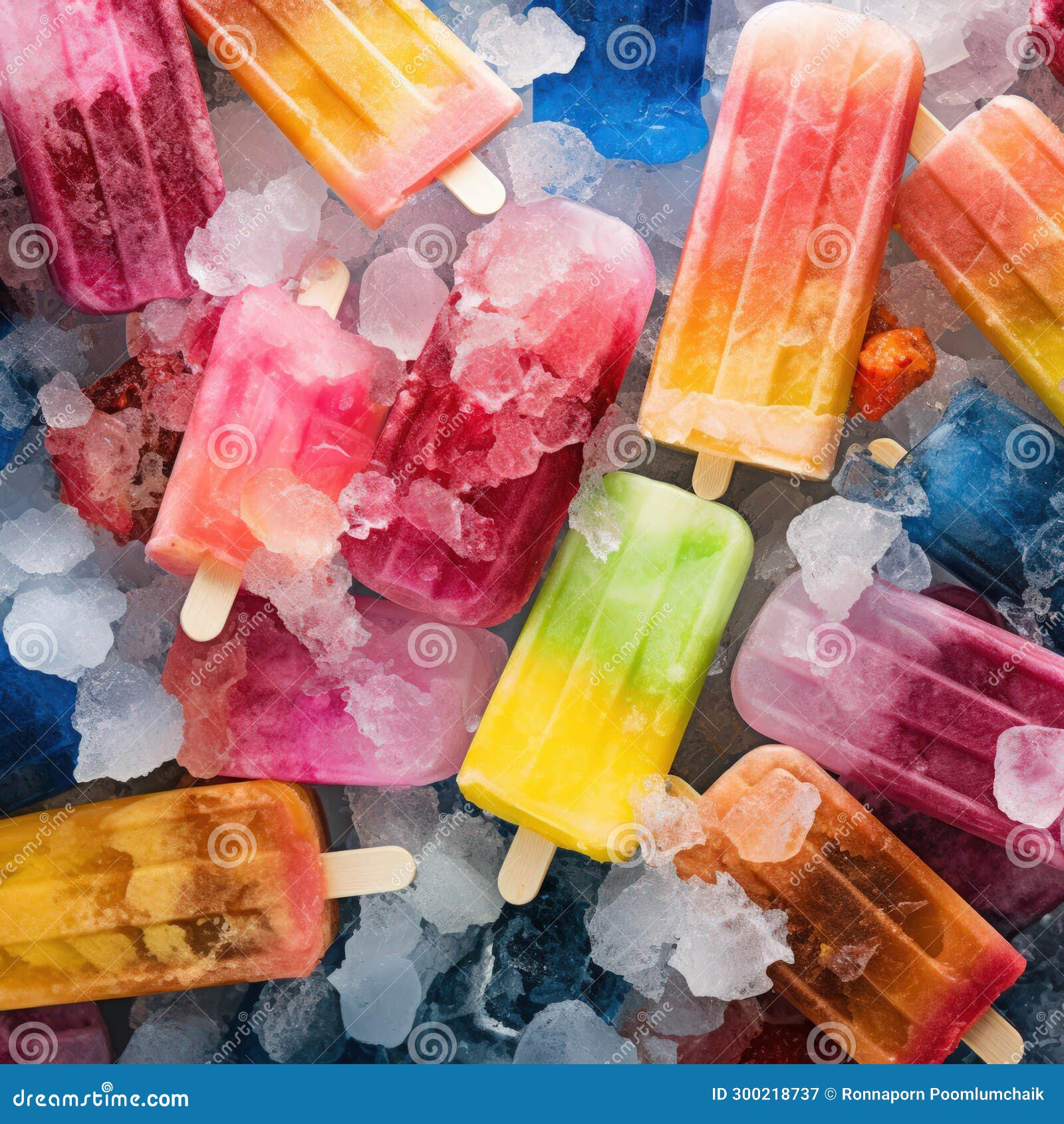 Colorful pile of ice pops stock illustration. Illustration of ...