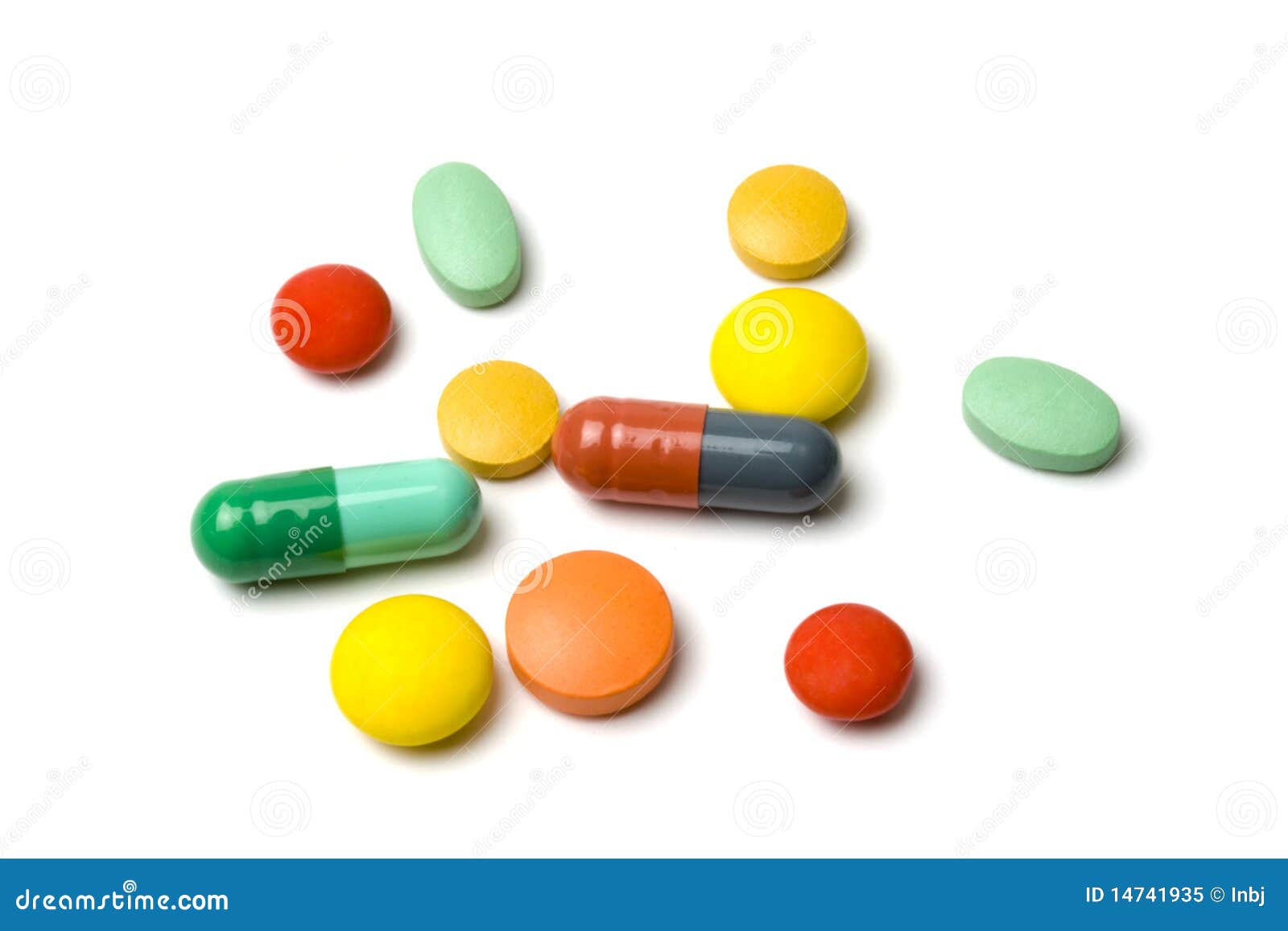 Colorful pills stock image. Image of capsule, medical - 14741935