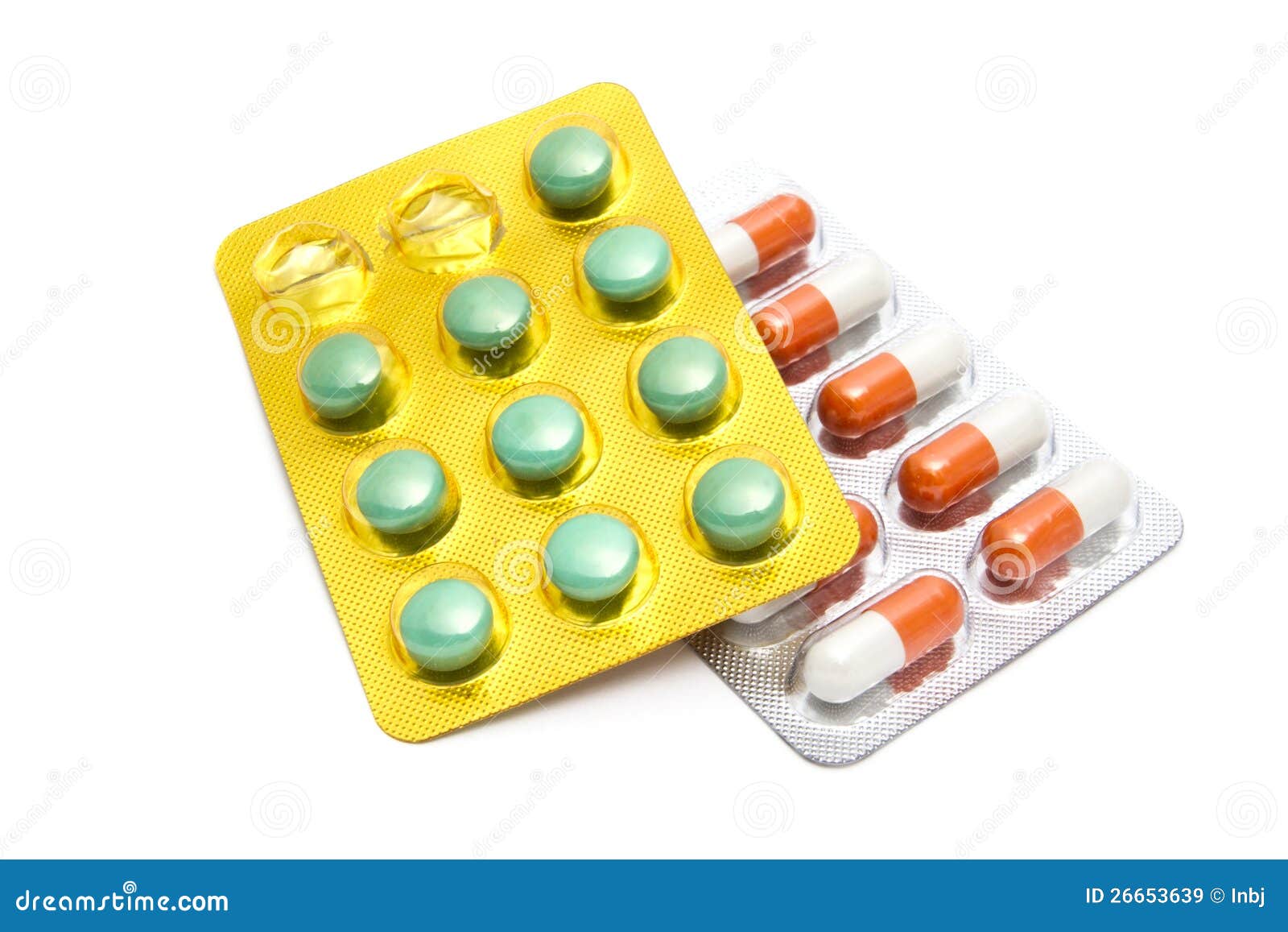 Colorful pills stock image. Image of orange, healthy - 26653639