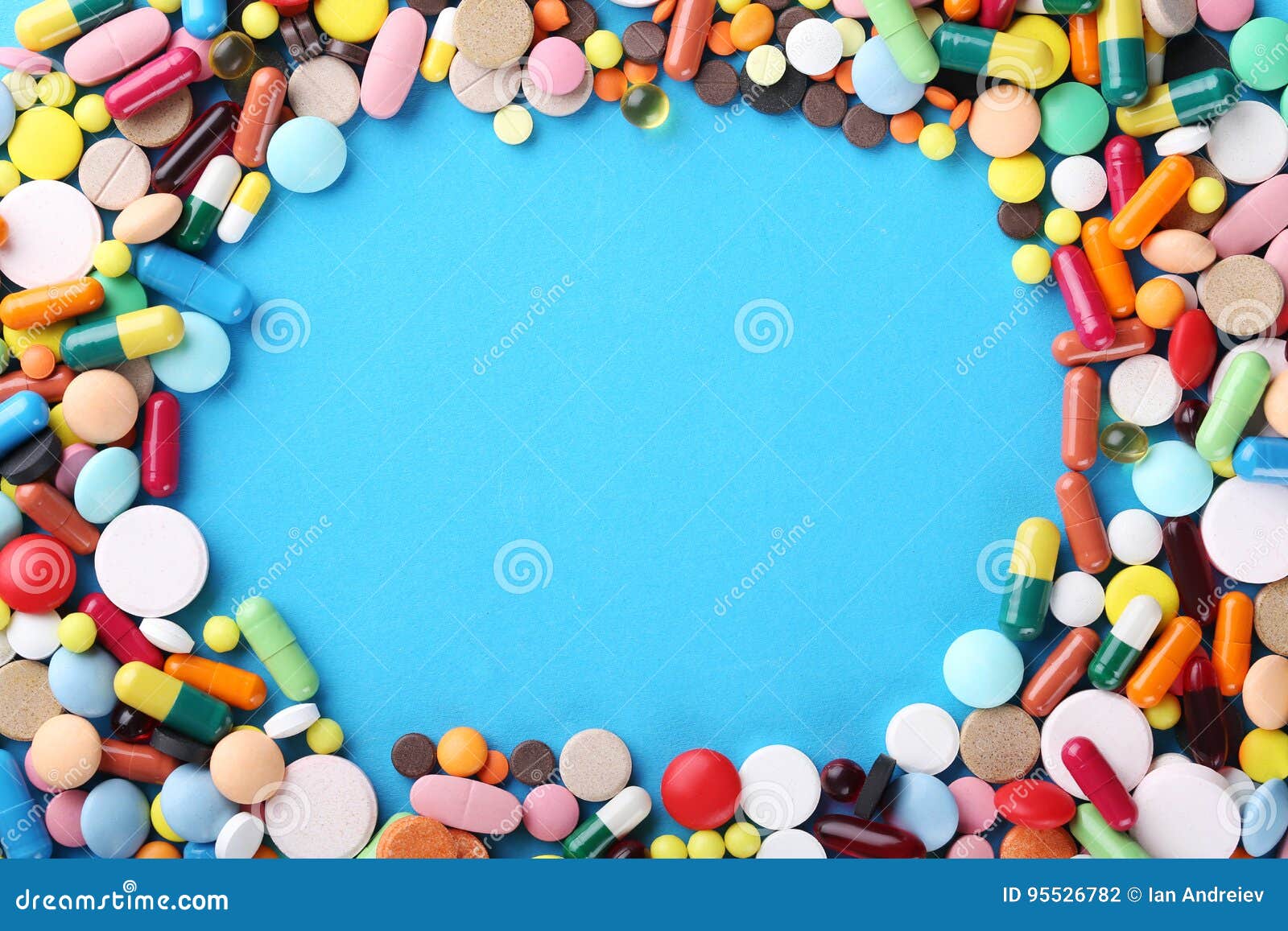 Colorful pills stock photo. Image of drug, dose, blue - 95526782