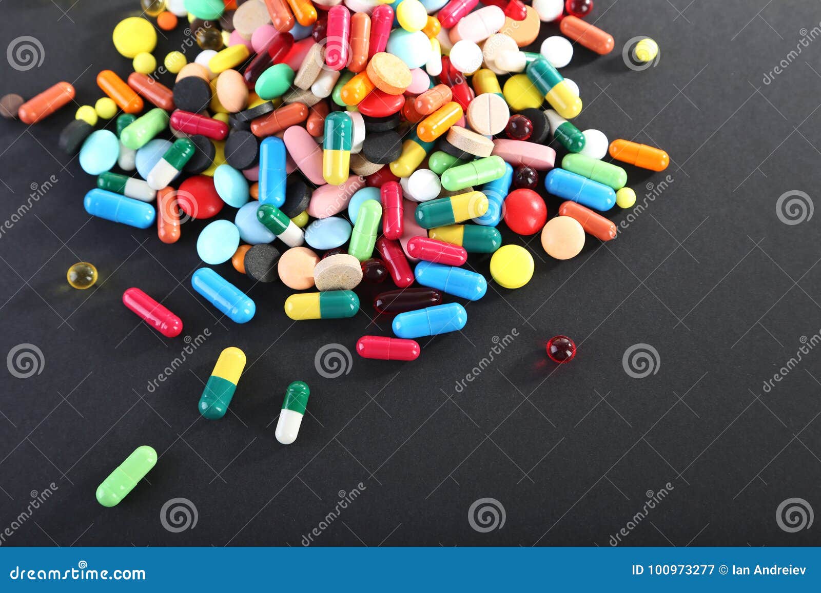 Colorful pills stock image. Image of drug, headache - 100973277