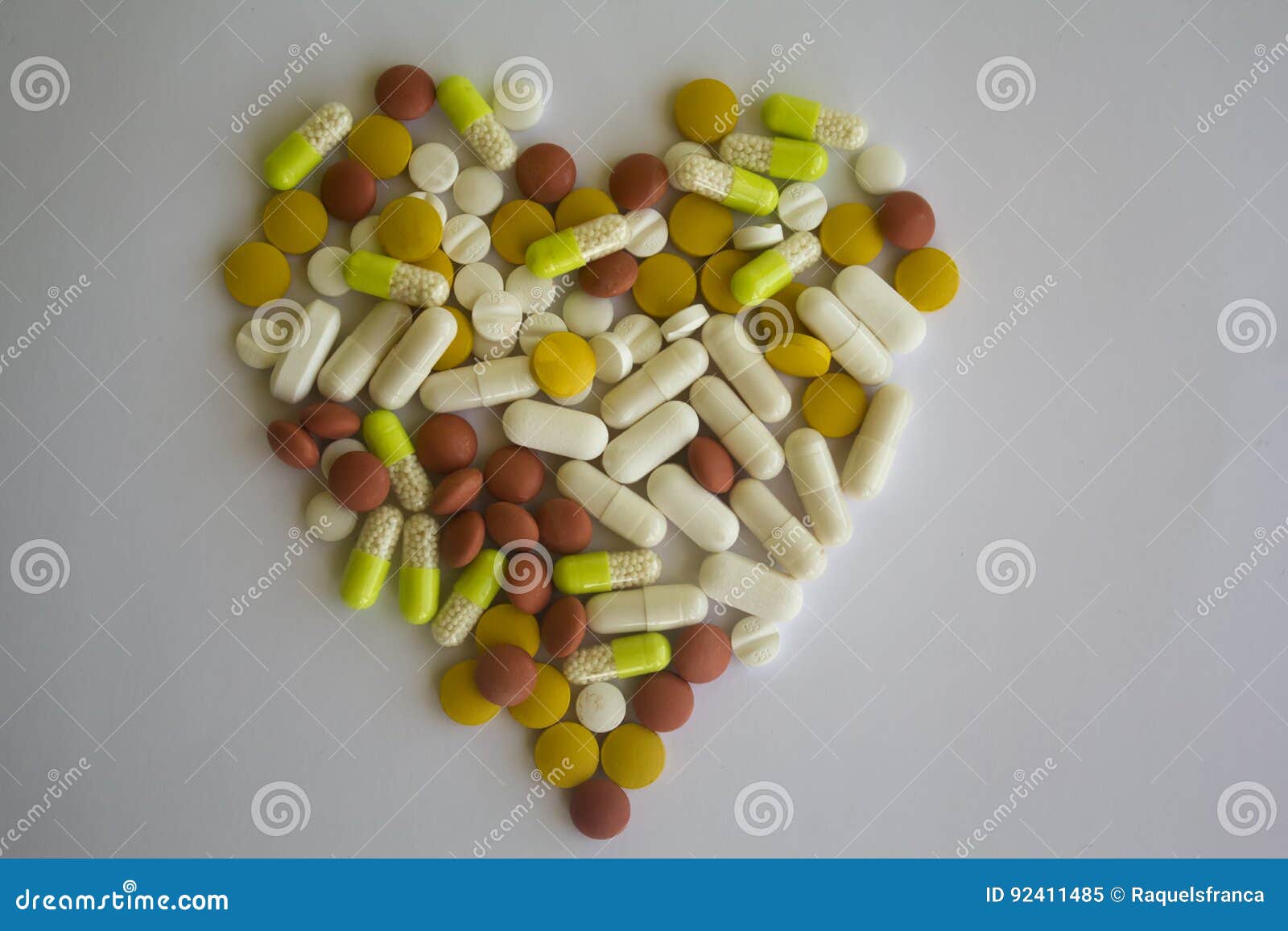 Colorful Pills in Shape of a Heart Stock Image - Image of american ...