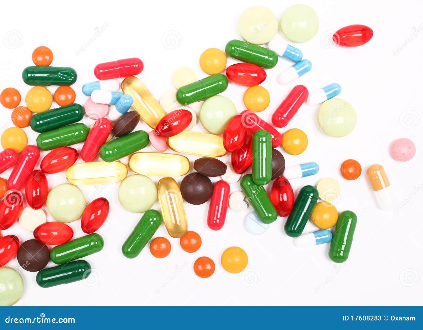 Colorful Pills On White Background Stock Image - Image of ...