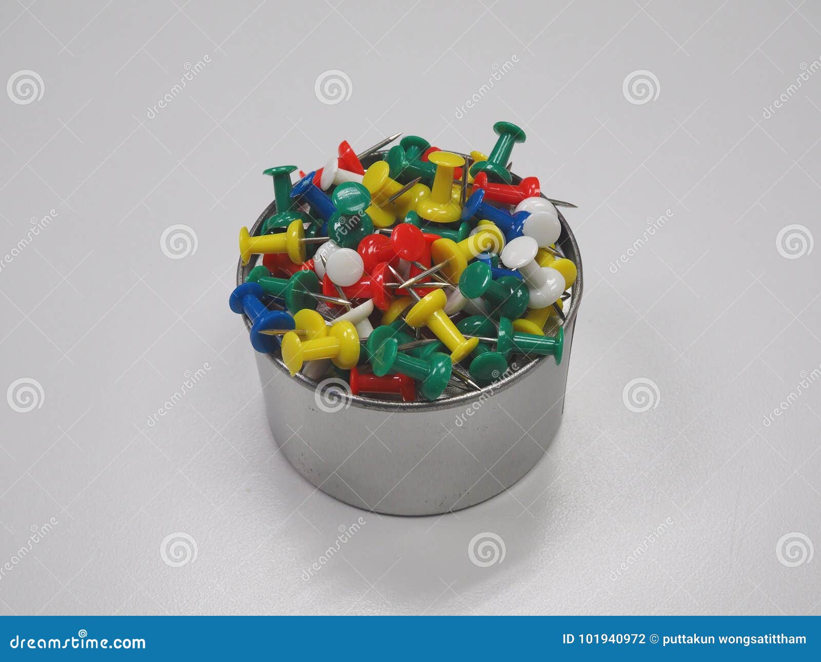 Colorful Pin Isolated On White Background Stock Photo - Image of paper ...