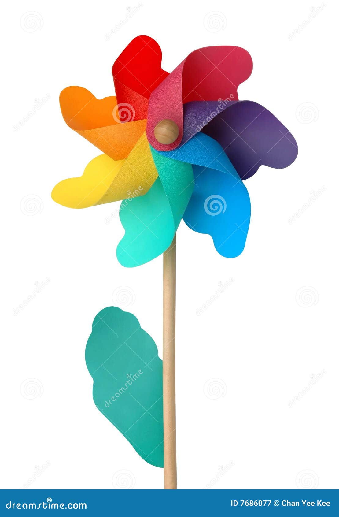 Colorful Pin Wheel Isolated Stock Image - Image of white, playful: 7686077