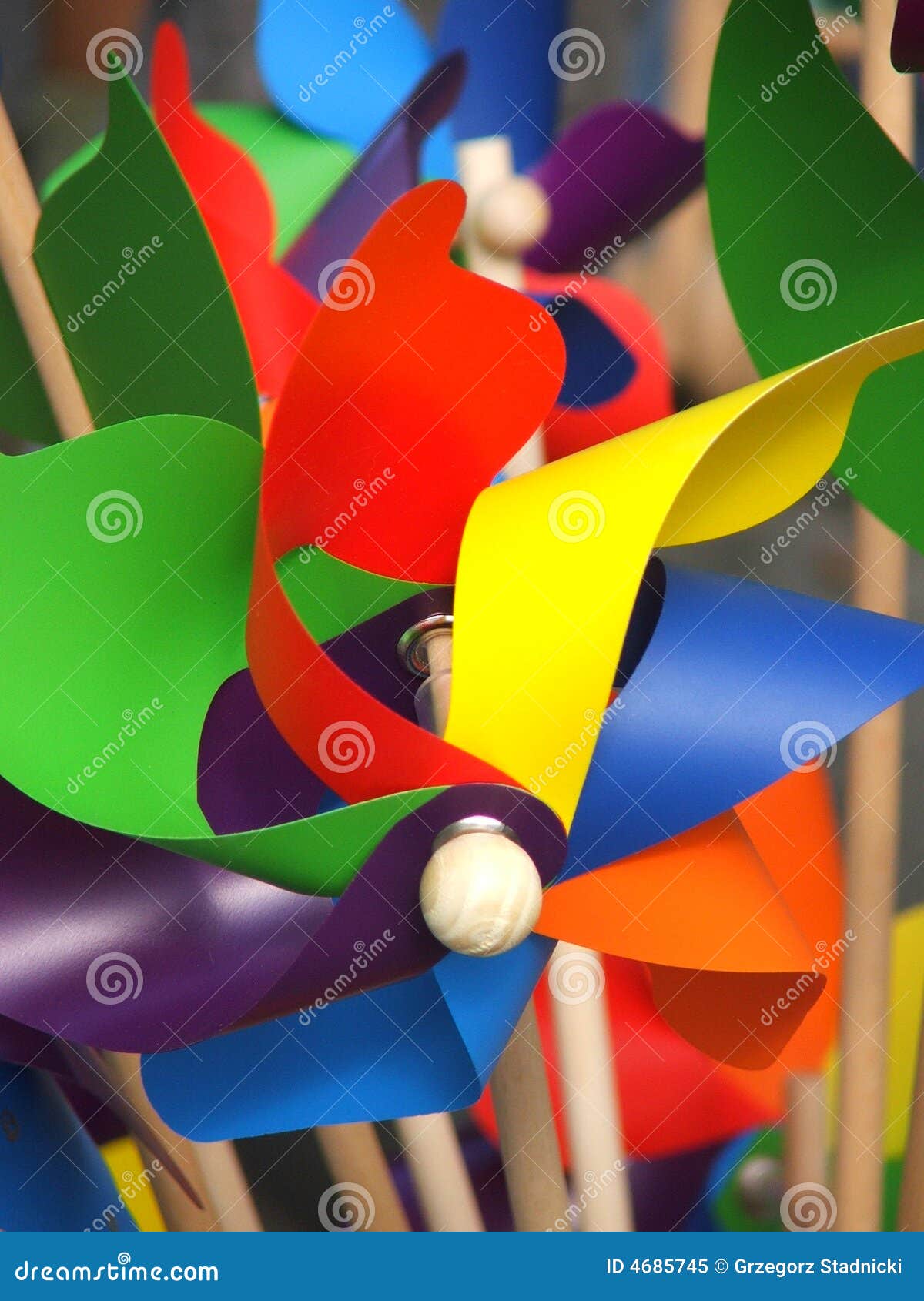 Colorful pin-wheels stock image. Image of violet, beautiful - 4685745
