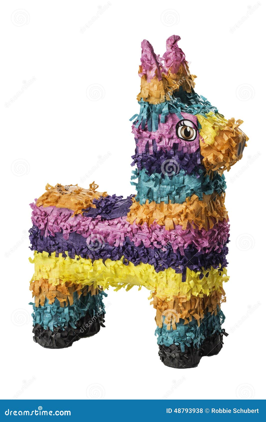 Colorful Pinata stock photo. Image of yellow, horn, paper - 48793938