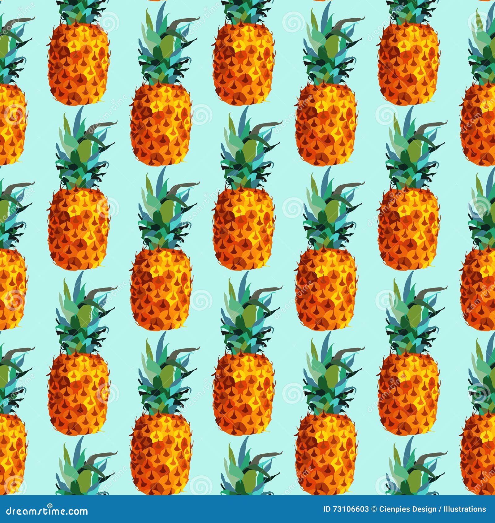 Colorful Pineapple Desktop Wallpaper In Vray Tracing Style Royalty-Free ...
