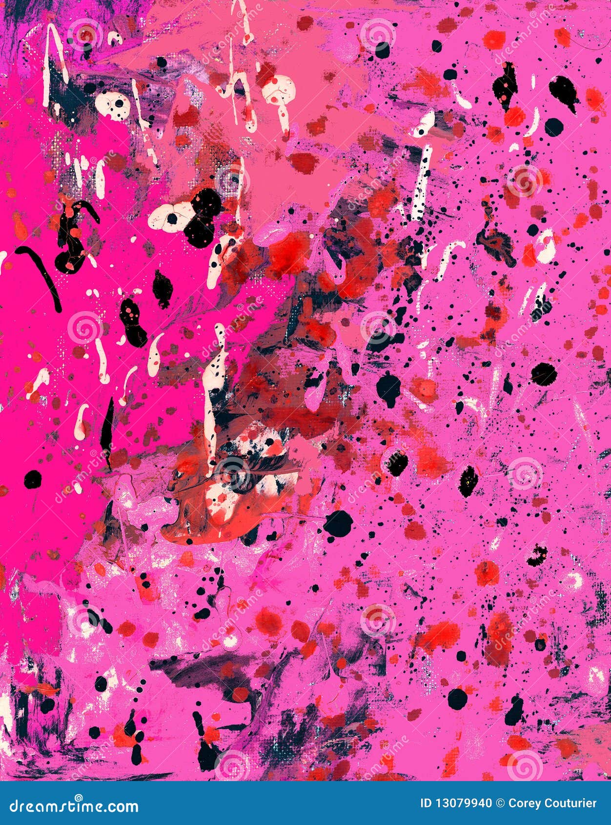 Pink Grunge Postage Stamp Reverse Side With The Edge Of The Sheet ...