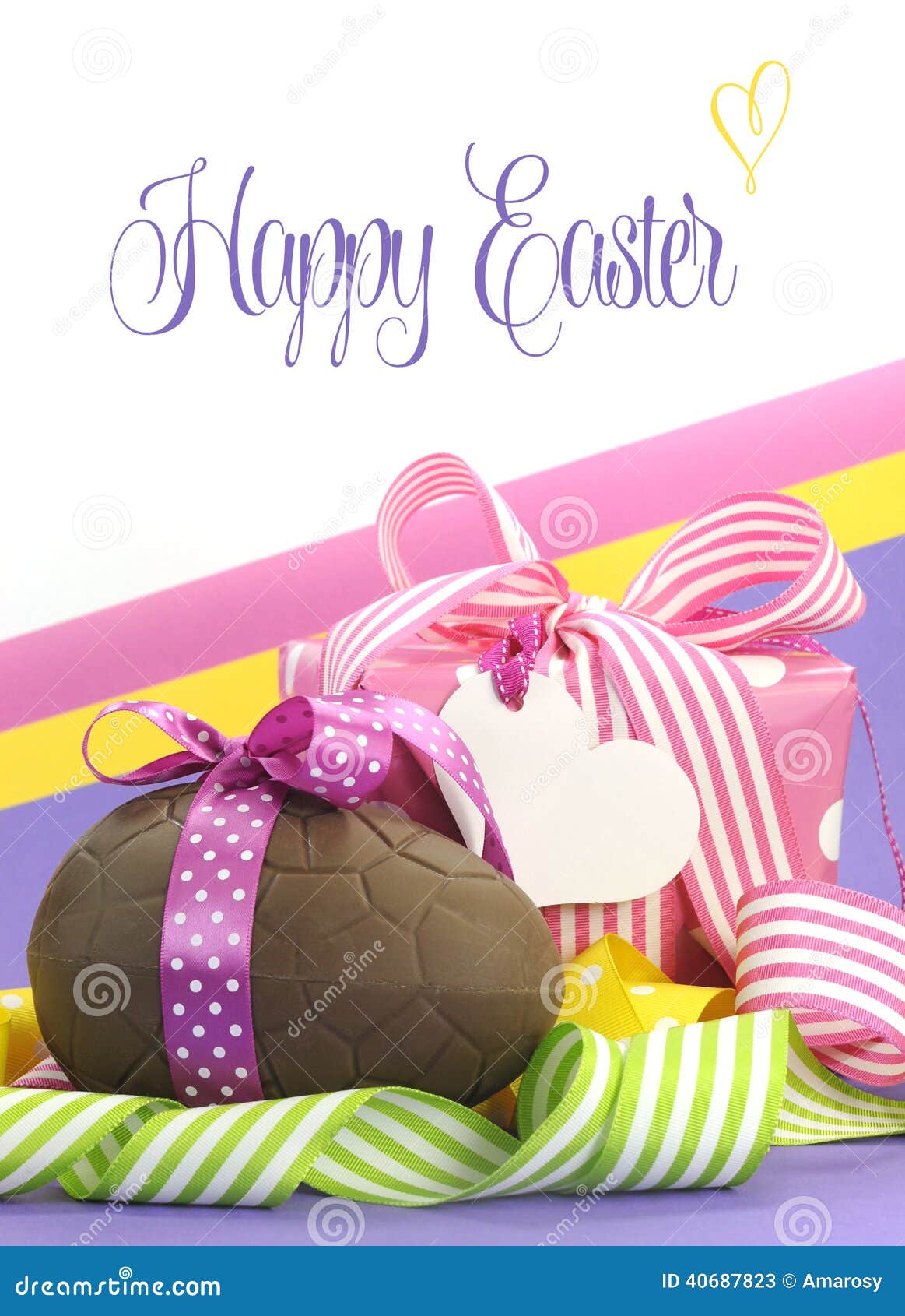 Colorful Pink, Yellow and Purple Theme Happy Easter Theme with ...