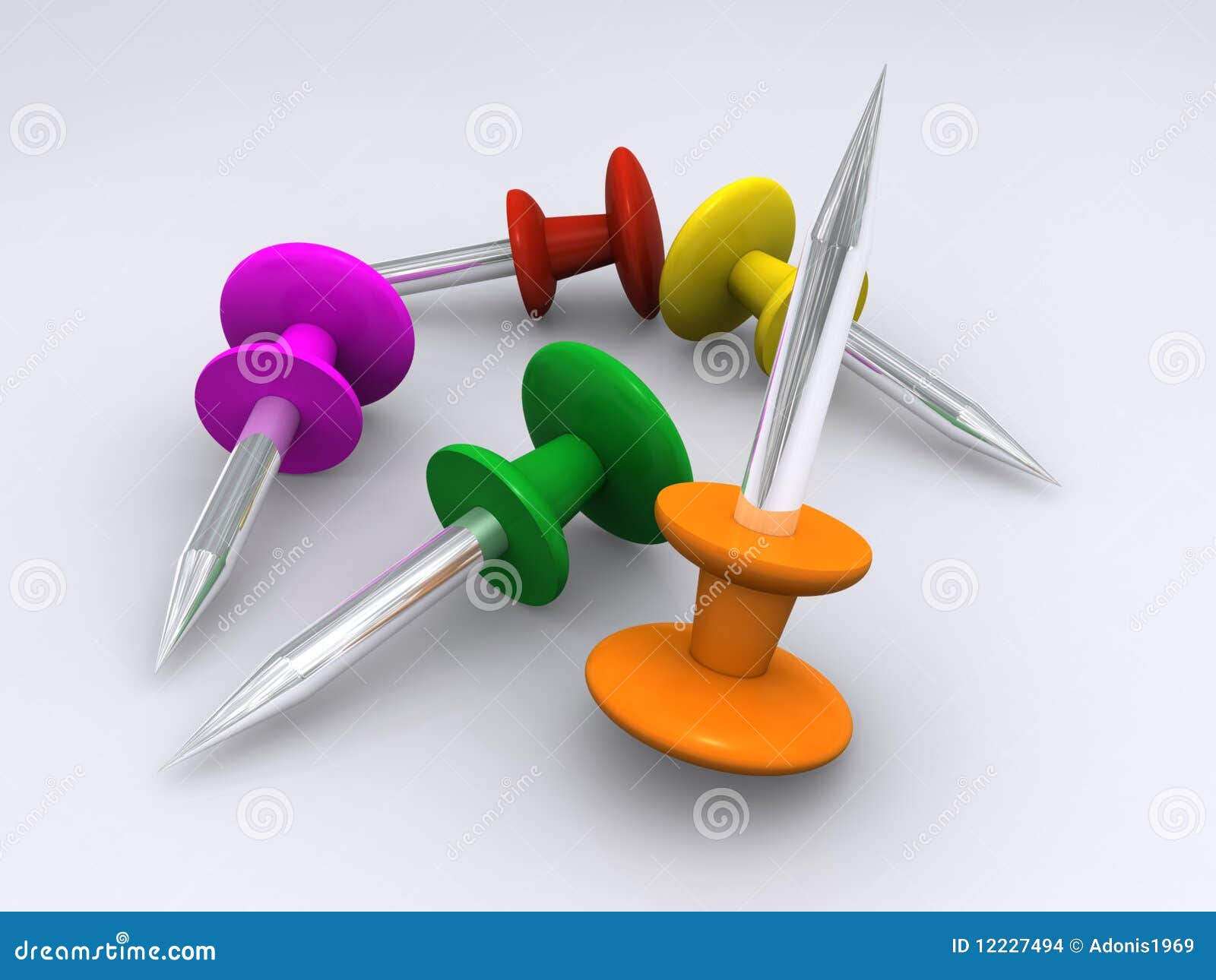 Colorful Pins stock illustration. Illustration of pointed - 12227494
