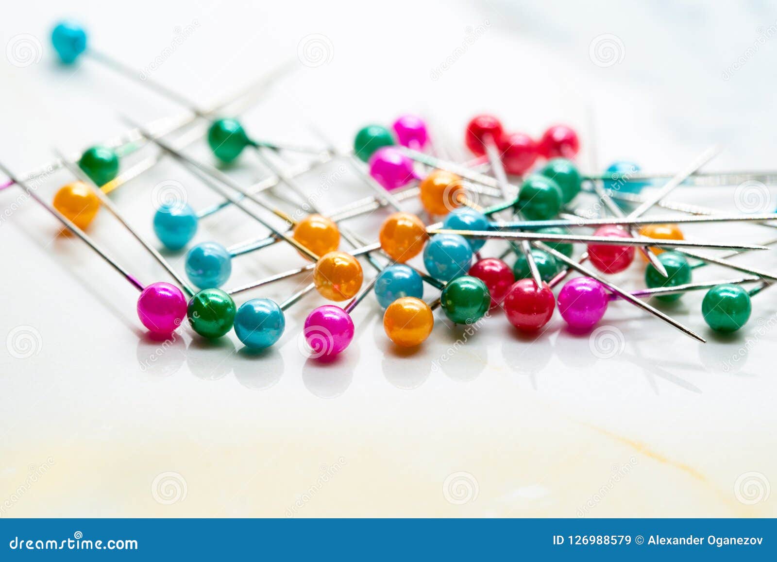 Colorful Pins on the Surface Stock Image - Image of fashion, design ...
