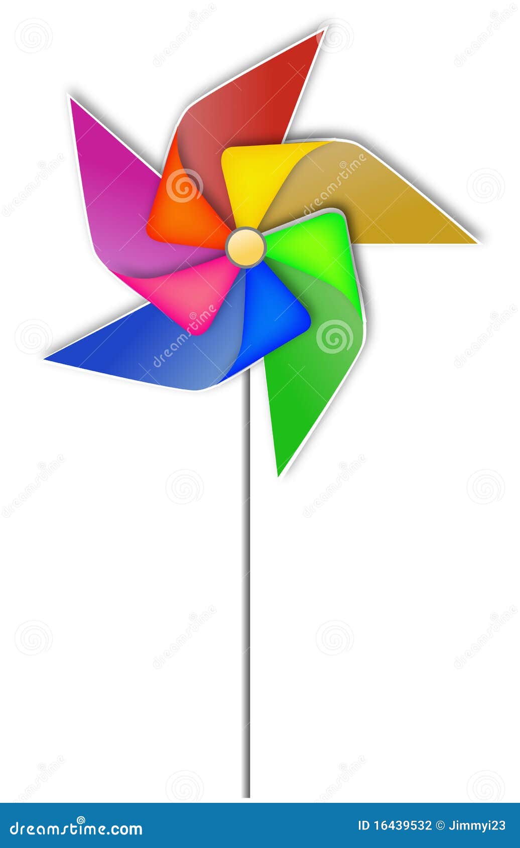 Colorful pinwheel stock vector. Illustration of wheel - 16439532