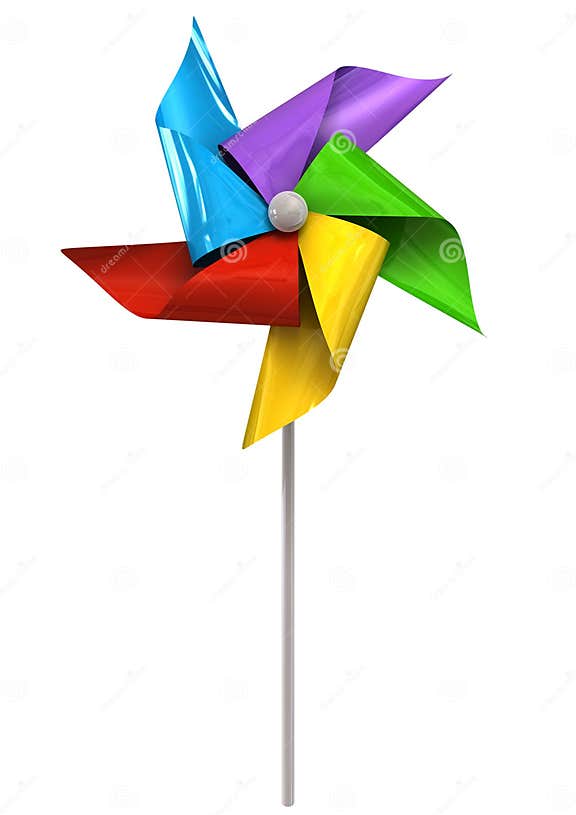 Colorful Pinwheel Front stock illustration. Illustration of spin - 28040314