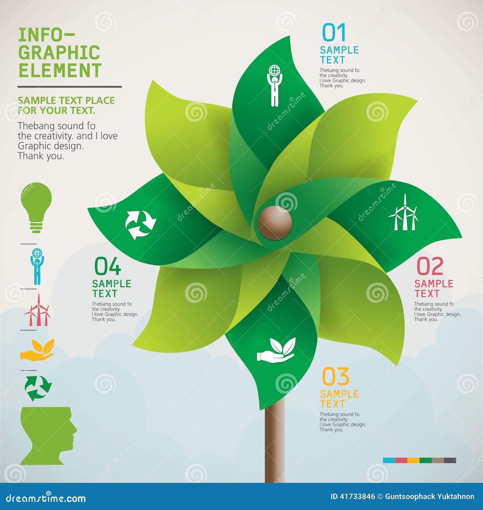 Colorful Pinwheel on Hand Vector. Stock Vector - Illustration of paper ...