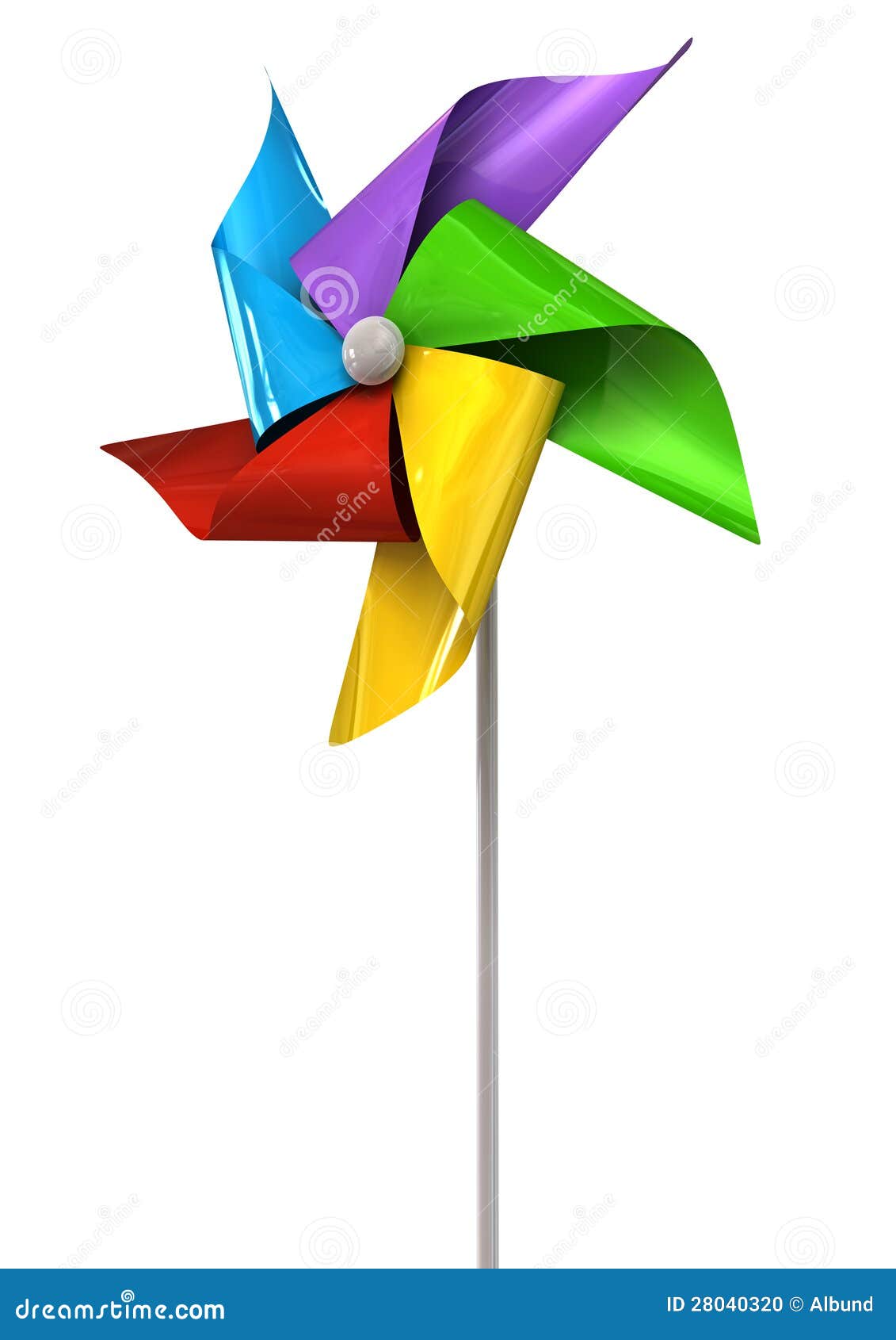 Pinwheel Or Windmill Toy Spinning Vector Flat Cartoon Illustration ...