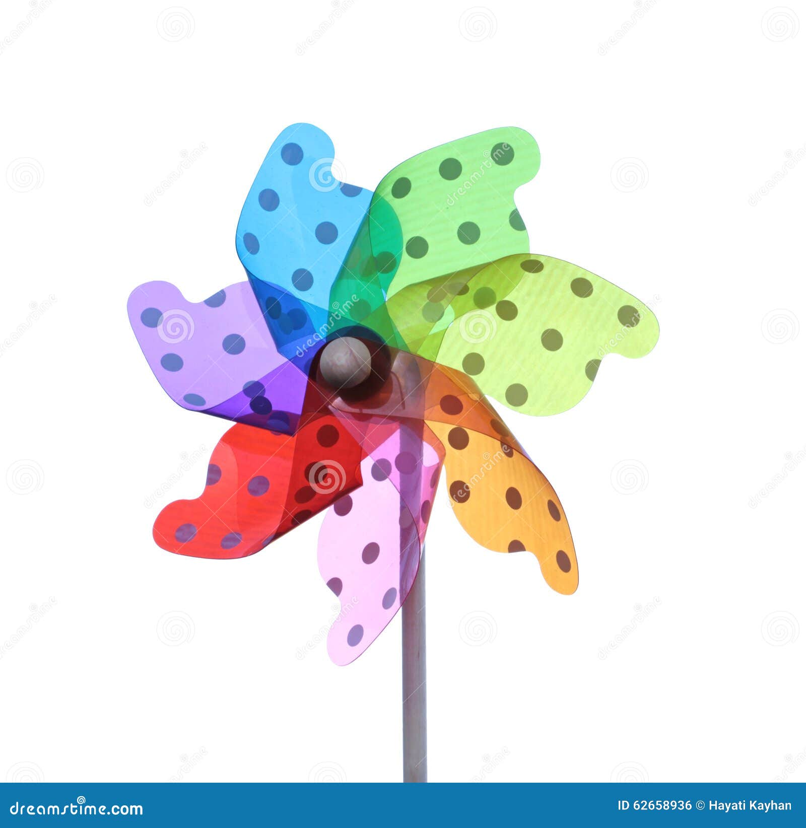Colorful Pinwheel on White Background Stock Photo - Image of play ...