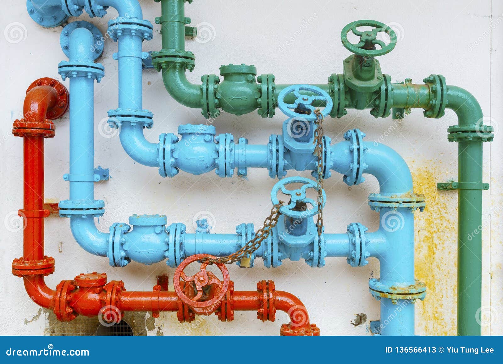 Colorful water pipe stock image. Image of supply, tubing - 136566413
